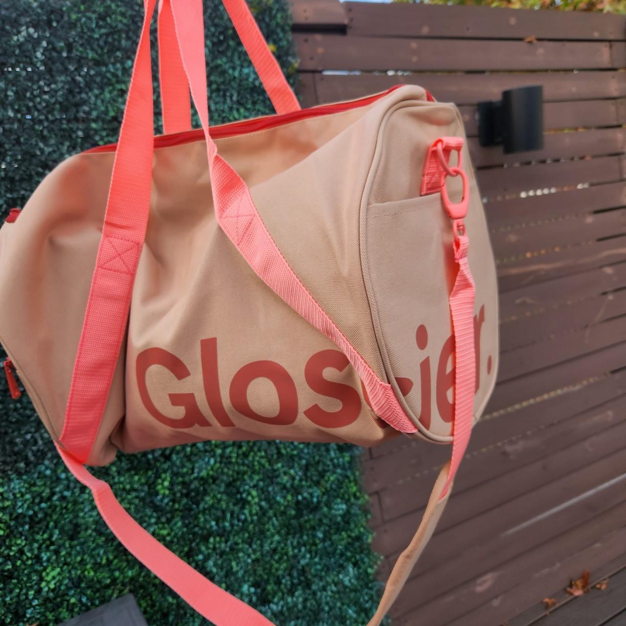 Glossier duffle bag dessert rose new! #glossier... | Depop