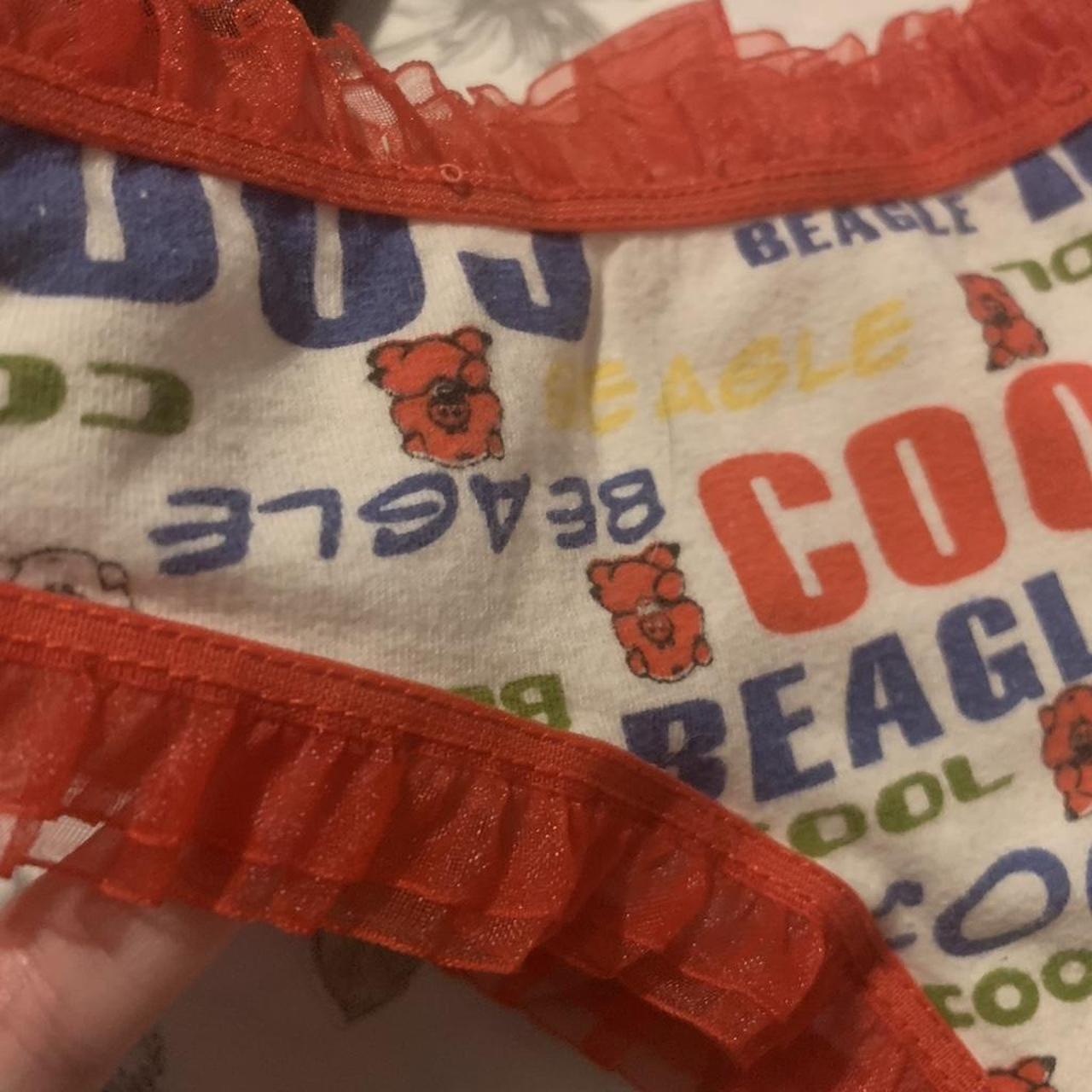 Sexy panties with red bow and ruffles. Worn once.... | Depop