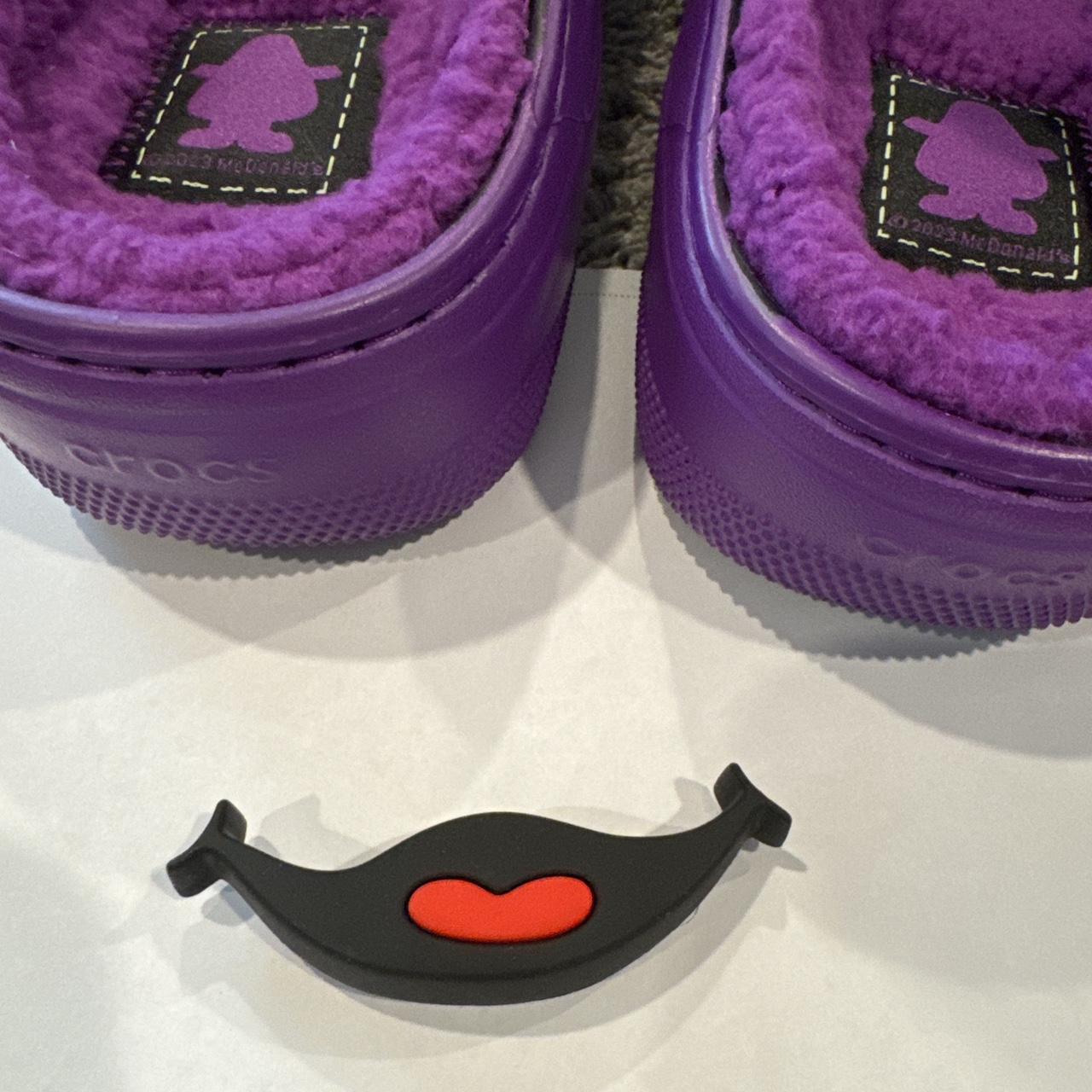 Grimace Crocs Smile Jibbitz, shoes not included. - Depop
