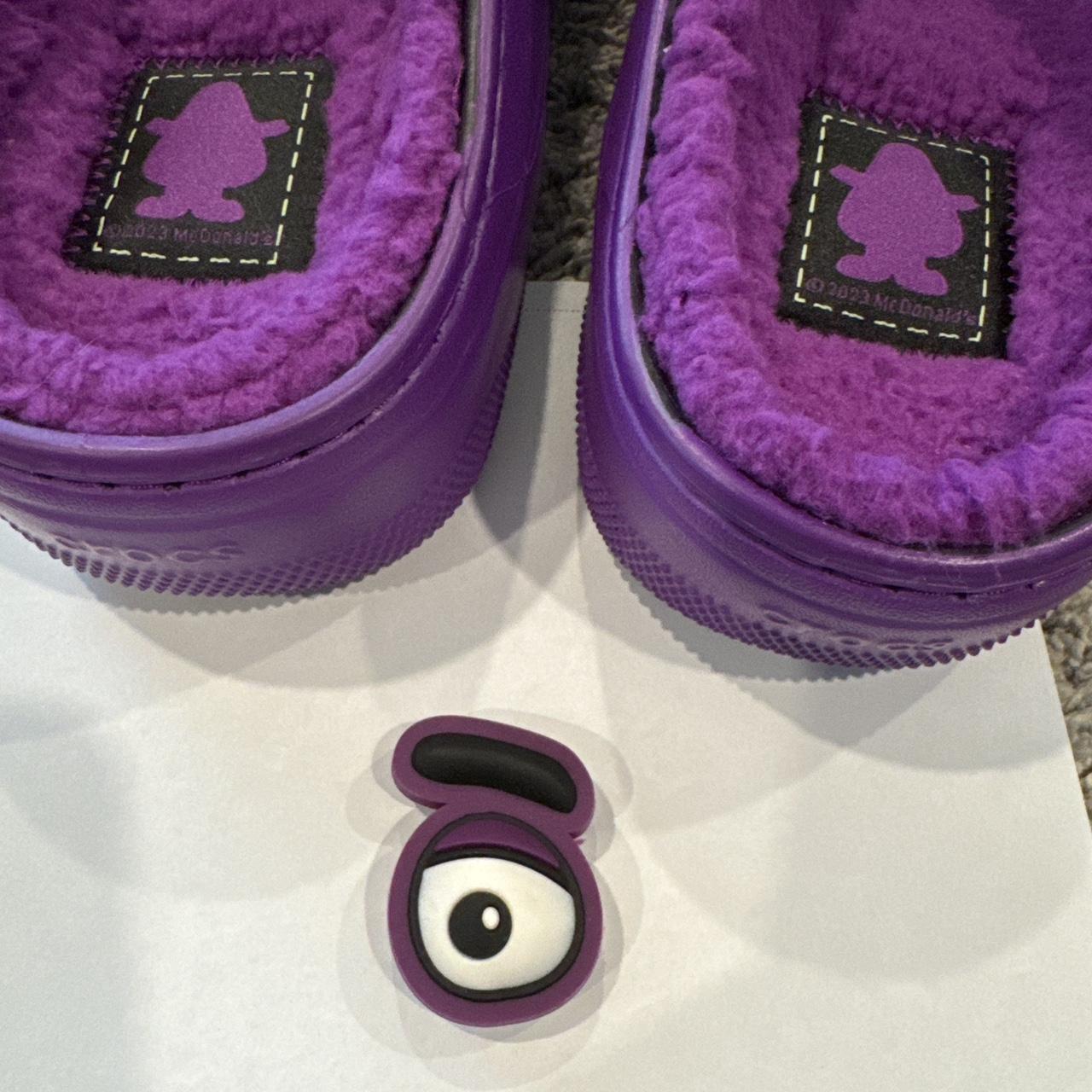 New Grimace Crocs Eye Jibbitz, shoes not included. - Depop