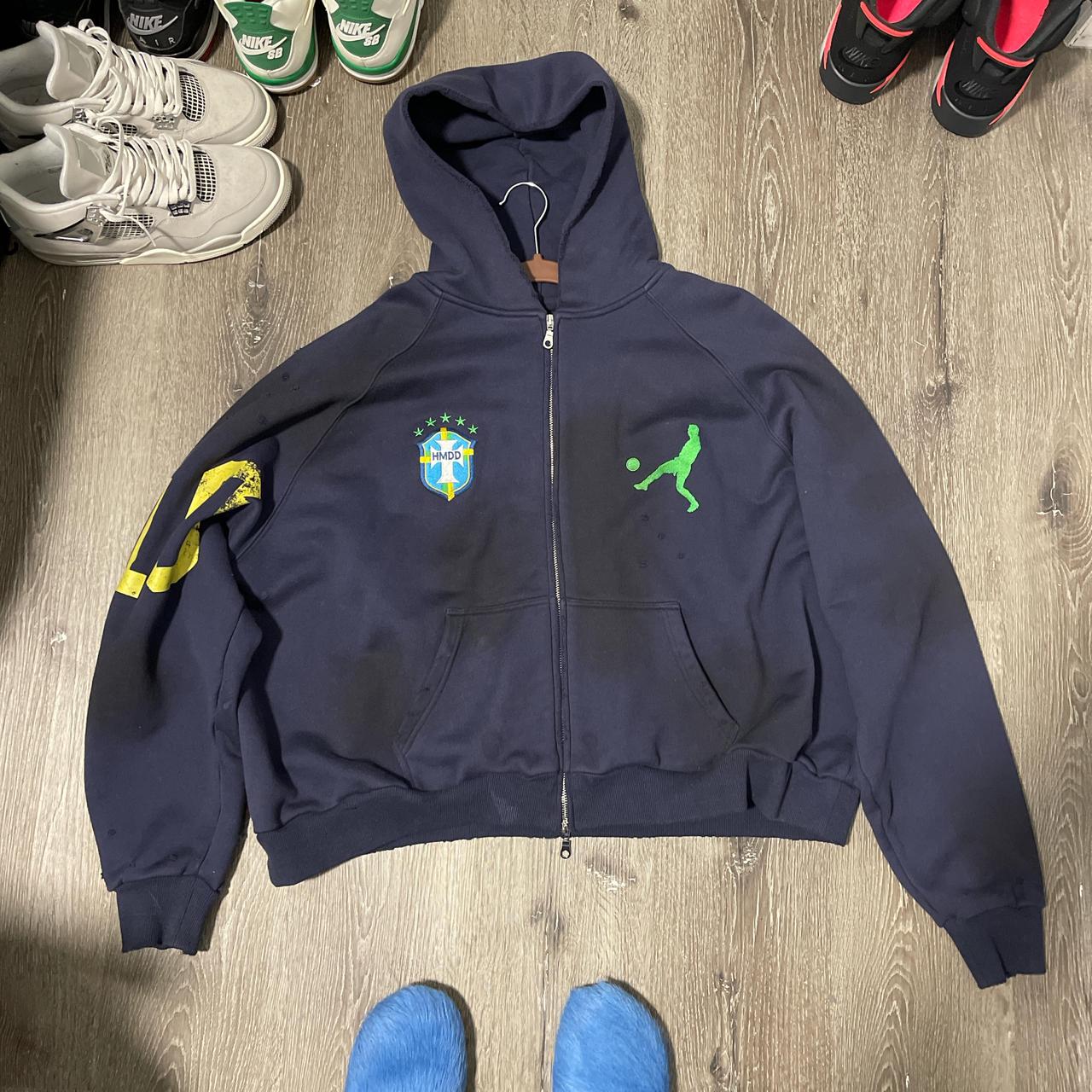 hmdd Brazil zip up hoodie Perfect condition, Worn... - Depop
