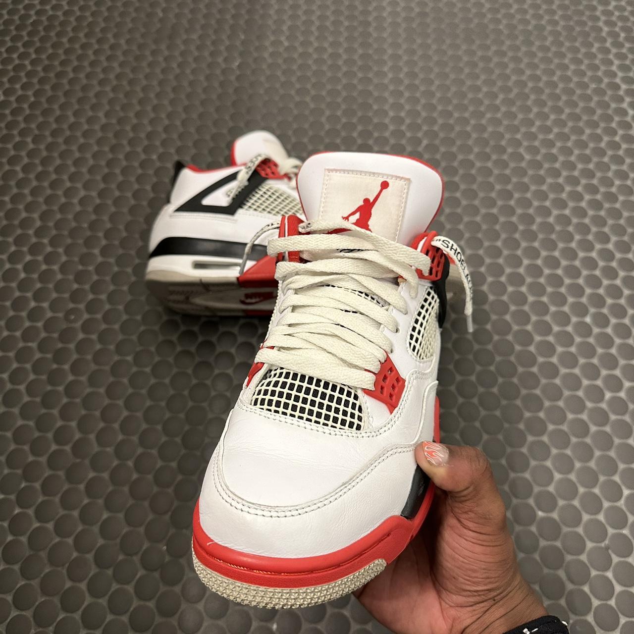 Jordan Red Fire 4’s Have “off white” laces in them... - Depop