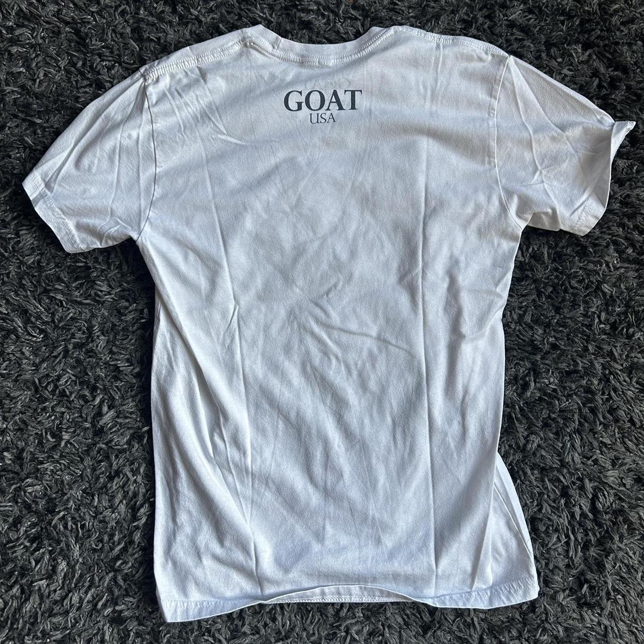 White GOAT USA T-Shirt Size: Small #goatusa #goat... - Depop