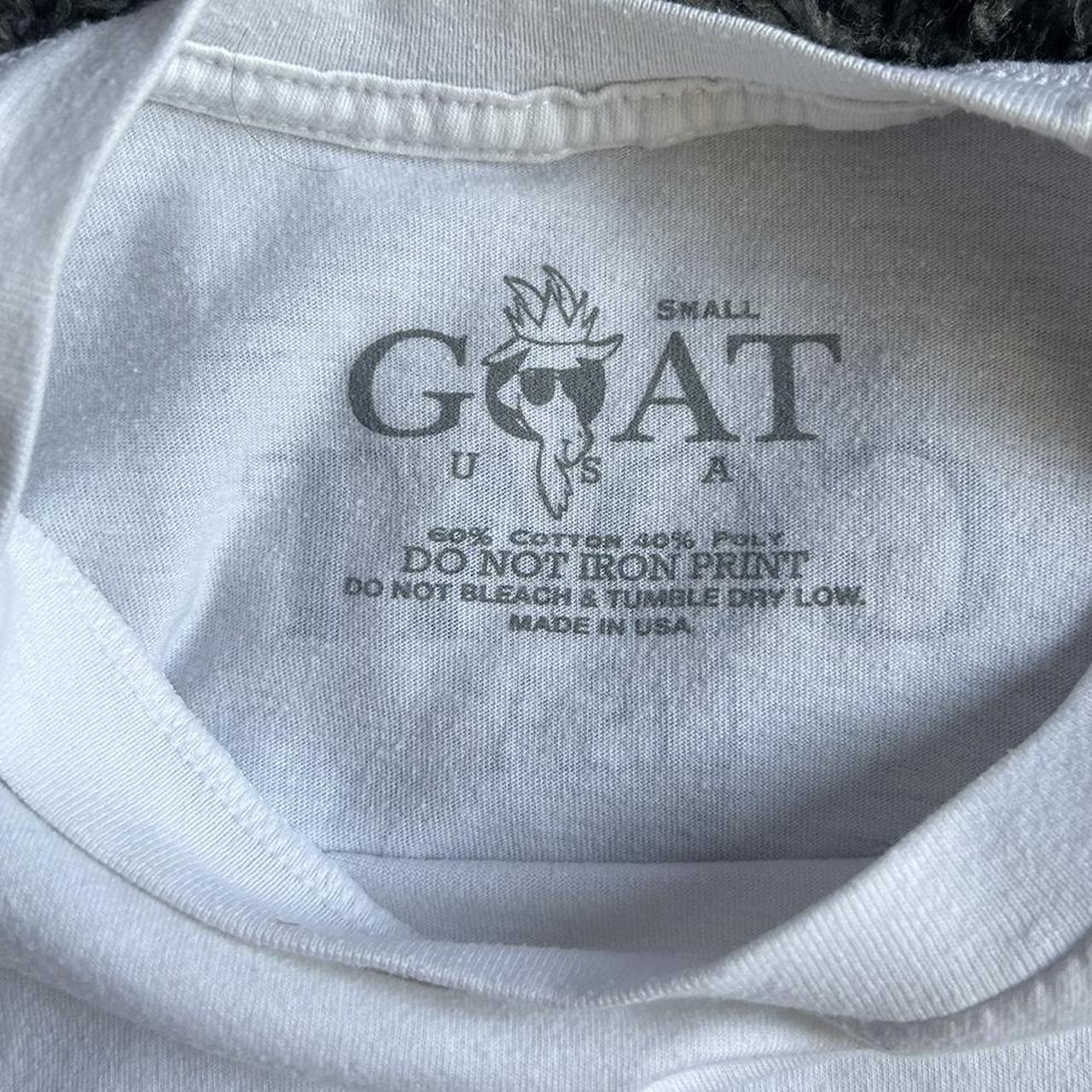 White GOAT USA T-Shirt Size: Small #goatusa #goat... - Depop