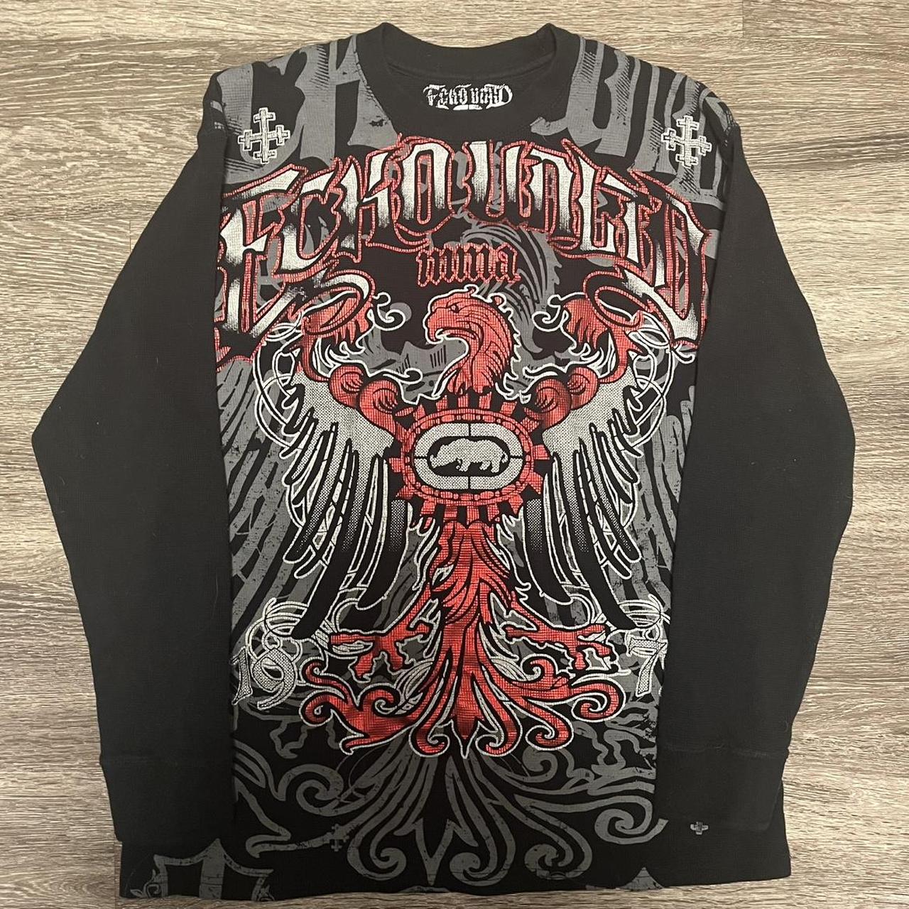 super sick all over print Ecko Unltd skull... | Depop