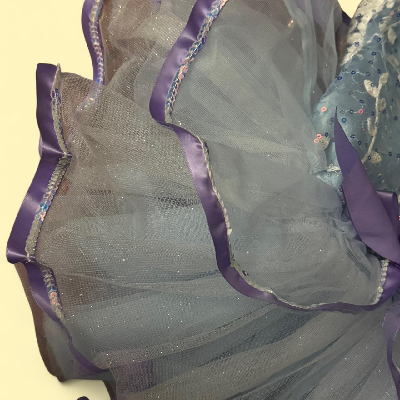 Blue and purple Weissman girls dance dress #kidswear... | Depop