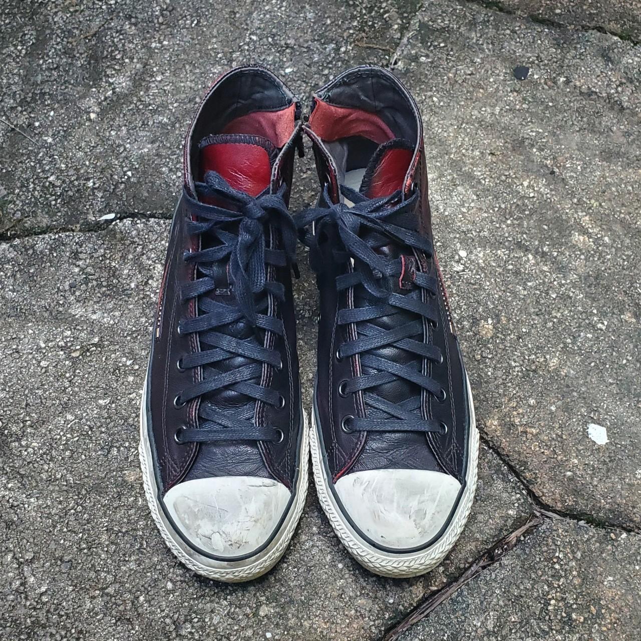 john varvatos full-zip blood red converse my... | Depop