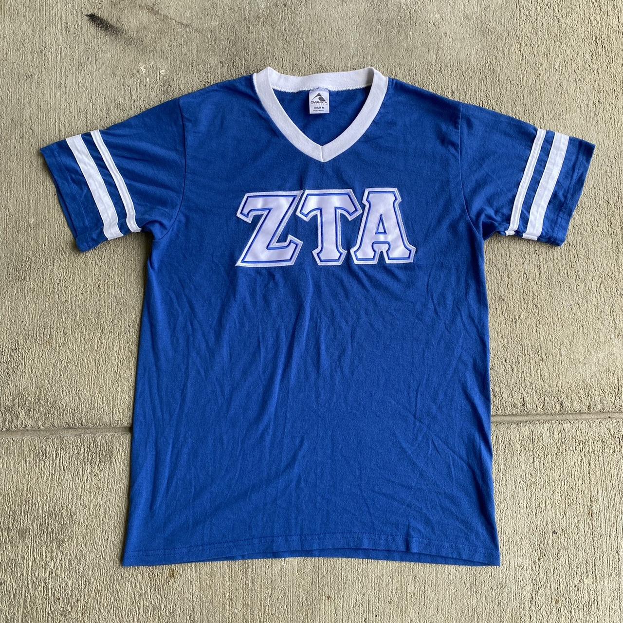 Vintage ZTA zeta tau alpha shirt embroidered made in... - Depop