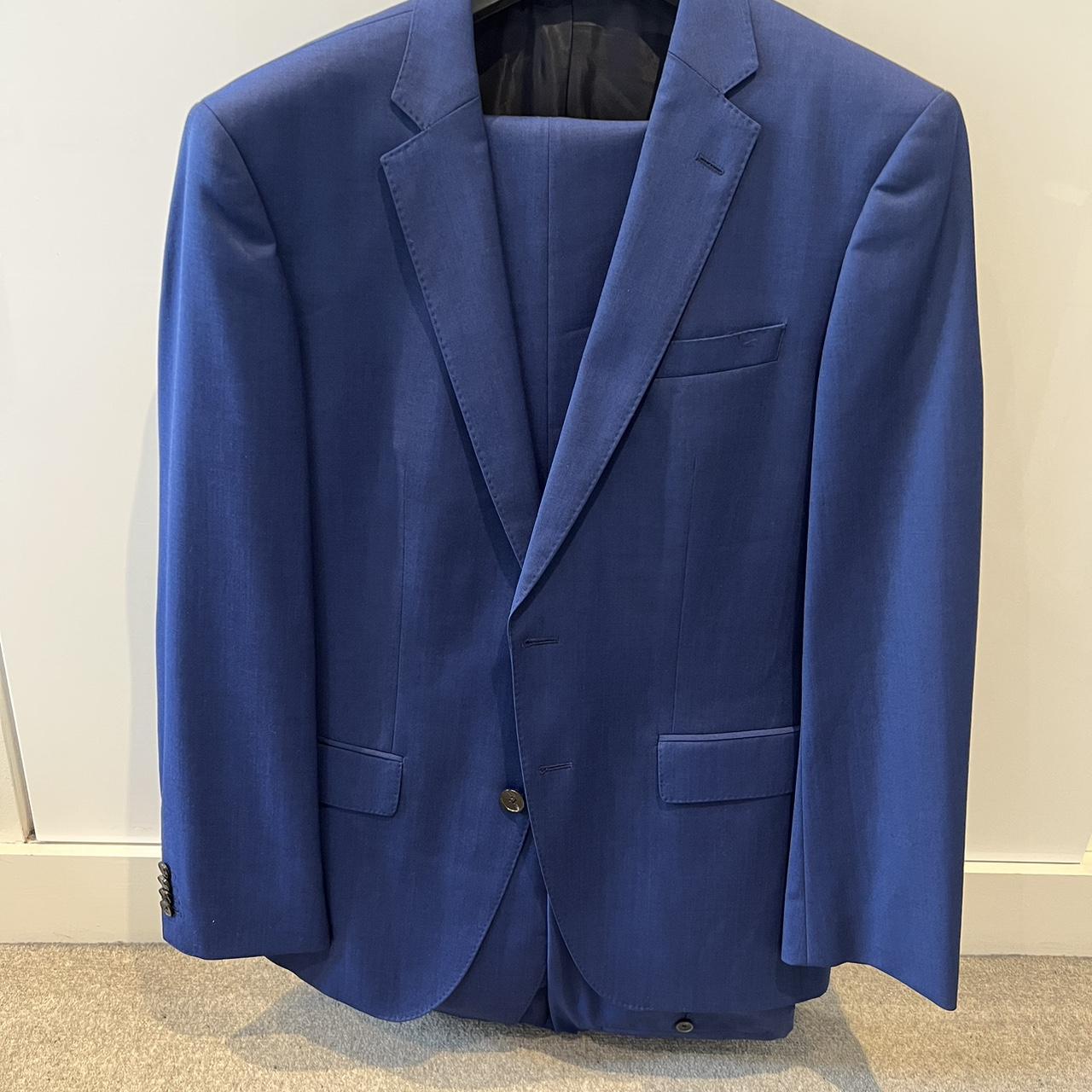 Hugo boss suit with trousers, UK size 48, blue colour - Depop