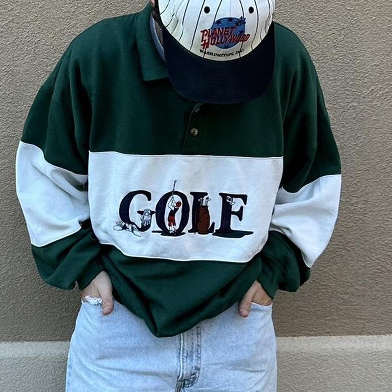 VINTAGE 90s ‘Golf’ CREWNECK WITH COLLAR‼️ 🚨Missing... - Depop