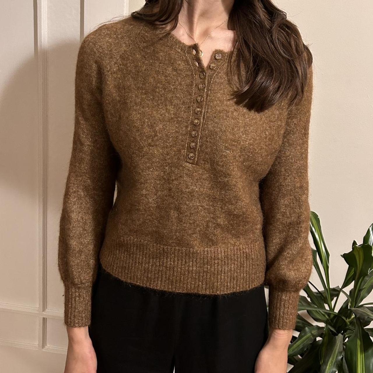 Gorgeous soft button up sweater from Sezane - Depop
