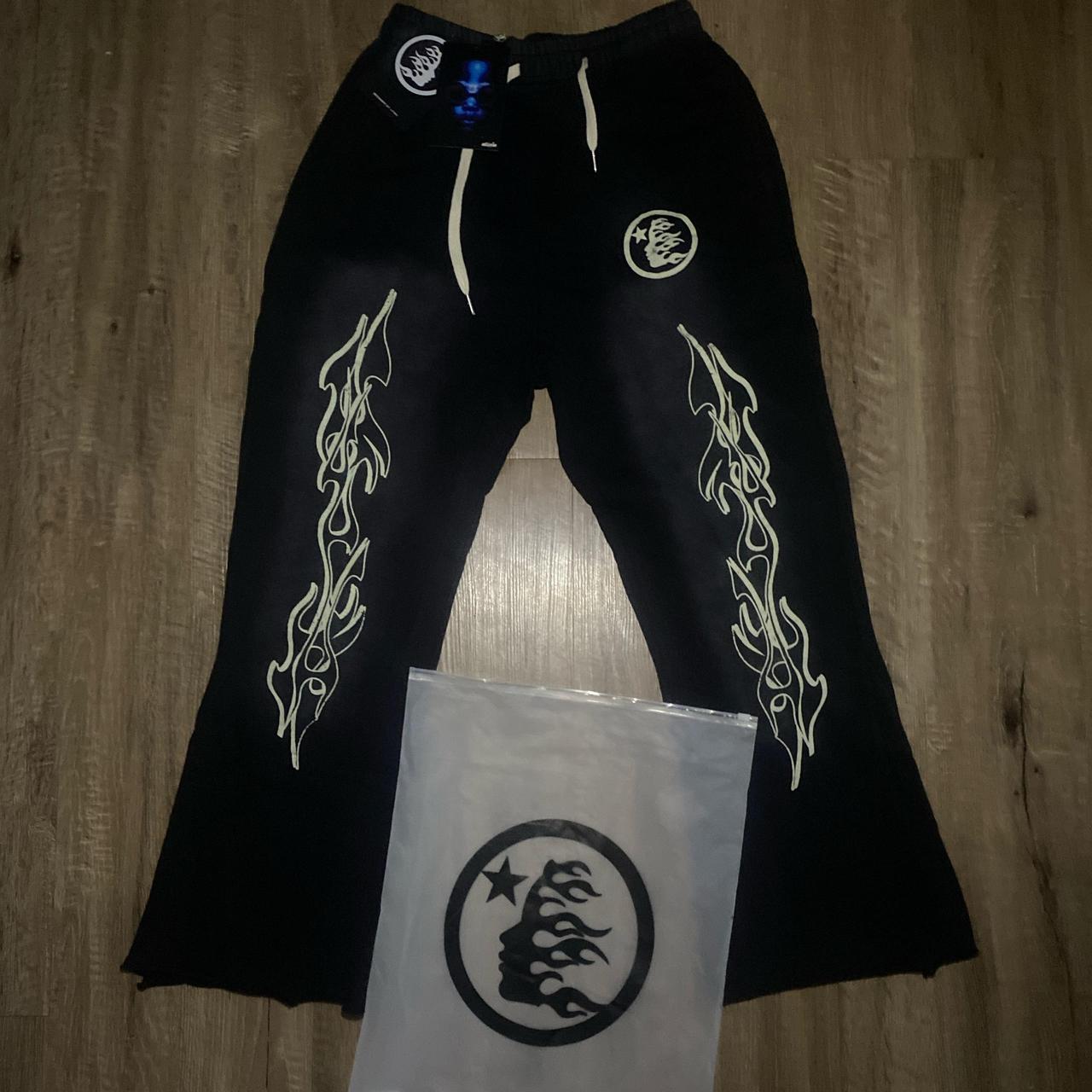Authenticated black Hell Star flare sweats size... | Depop