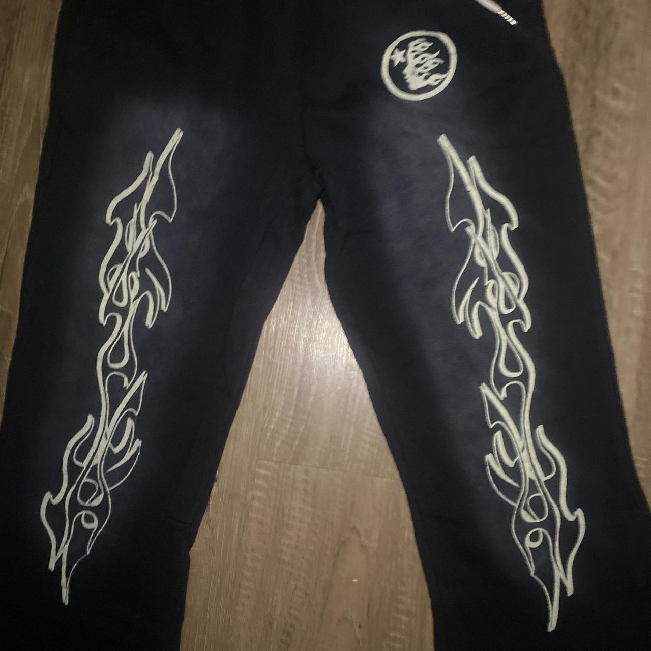 Authenticated black Hell Star flare sweats size... | Depop