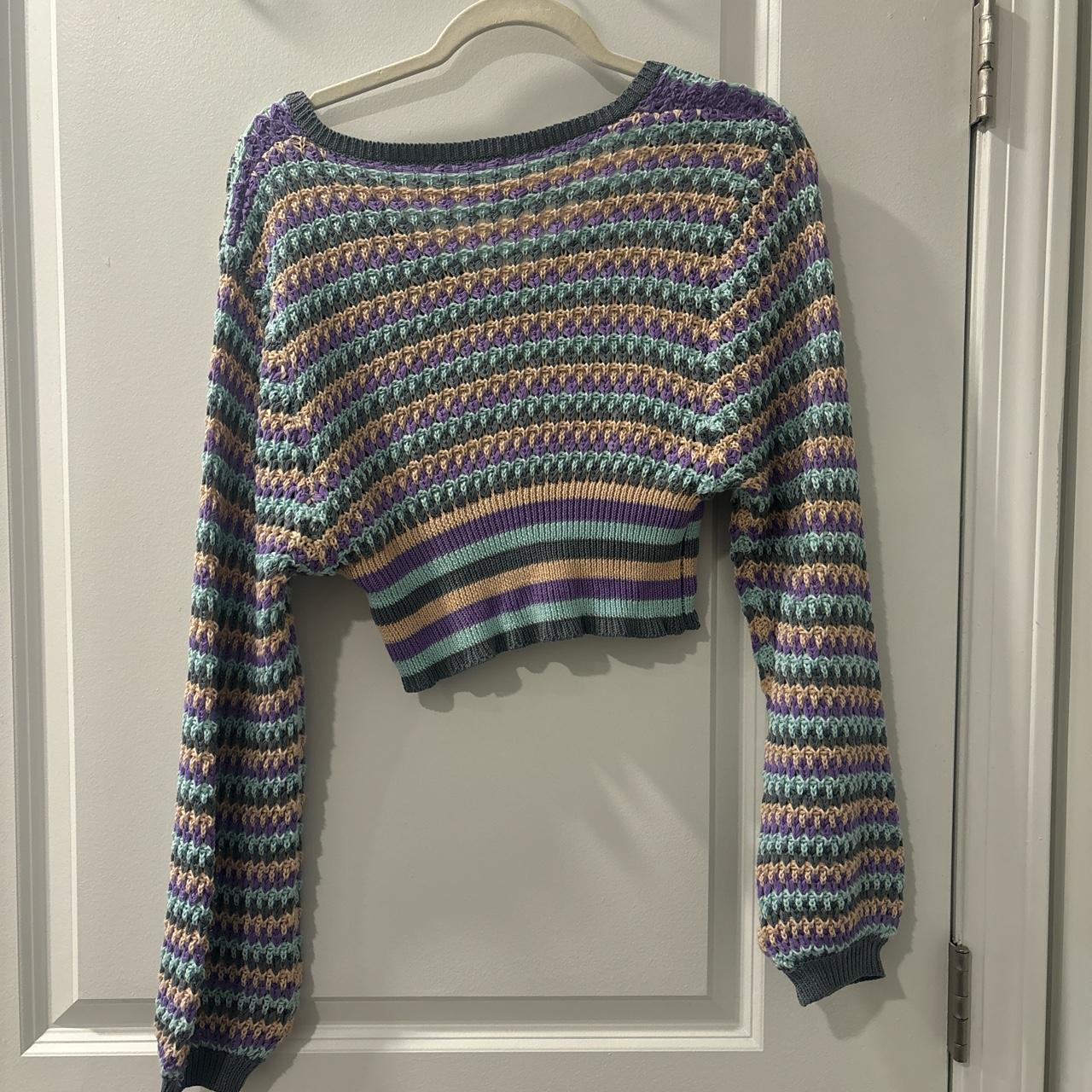 SHEIN sweater, cool toned color way #cropped A... - Depop