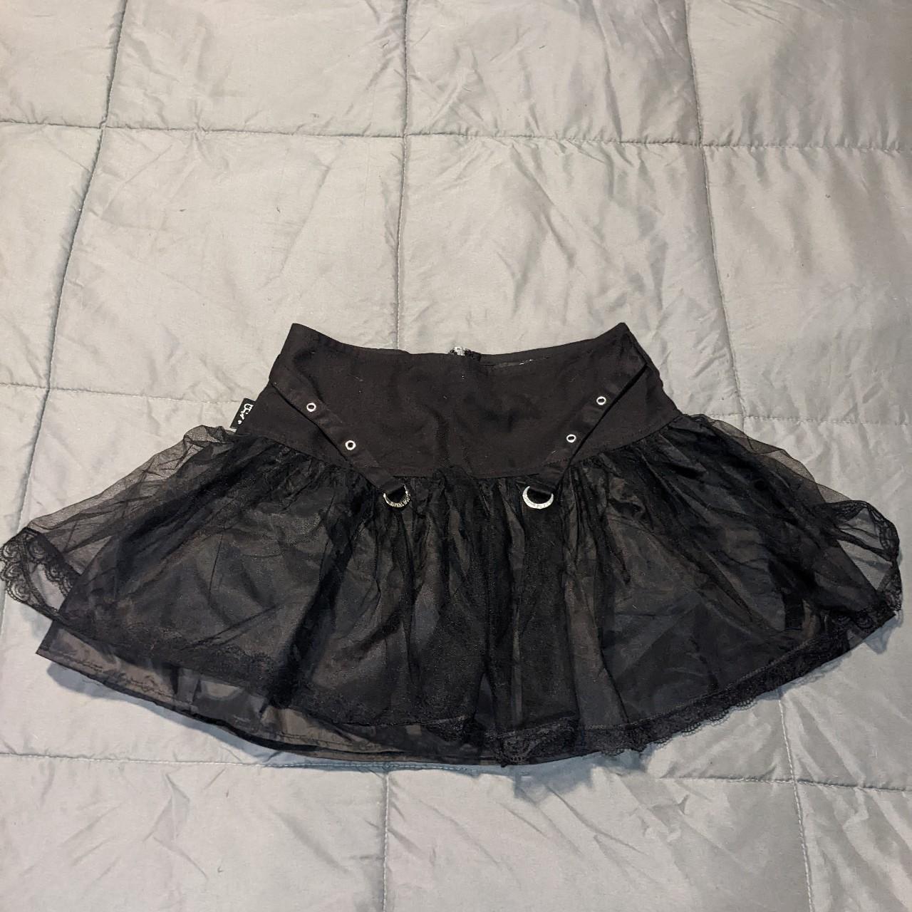 Royal bones by trip emo goth punk tutu mini shirt... - Depop