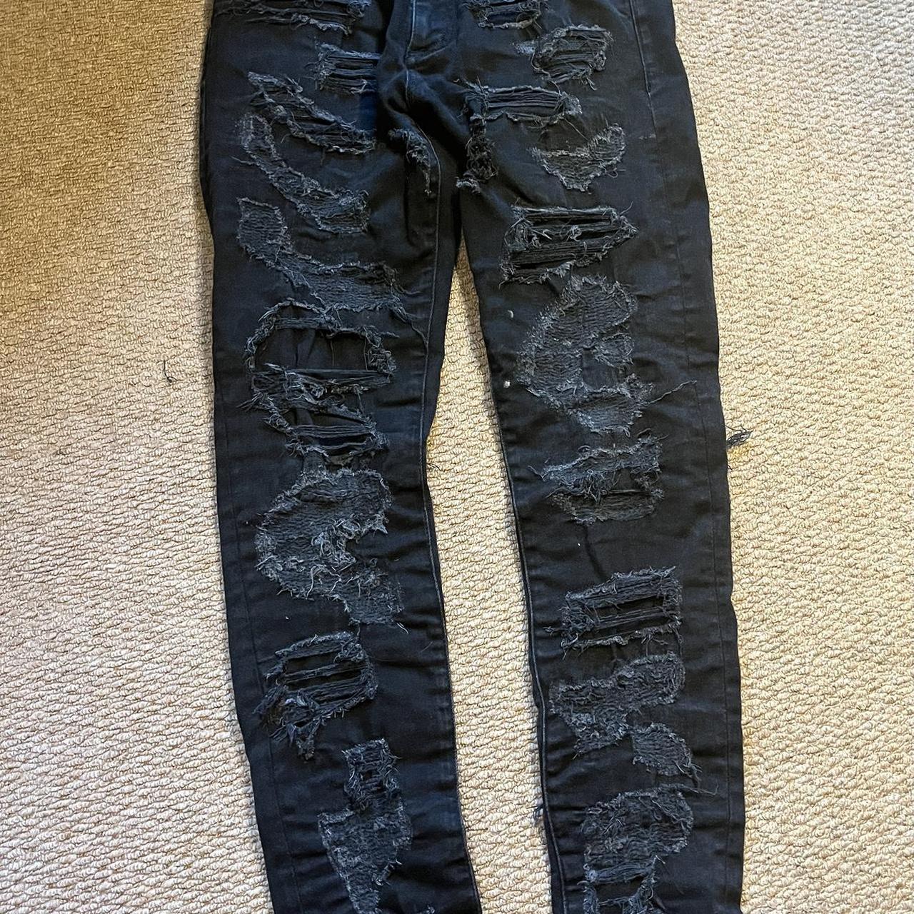Represent black slim fit jeans worn only a few... - Depop