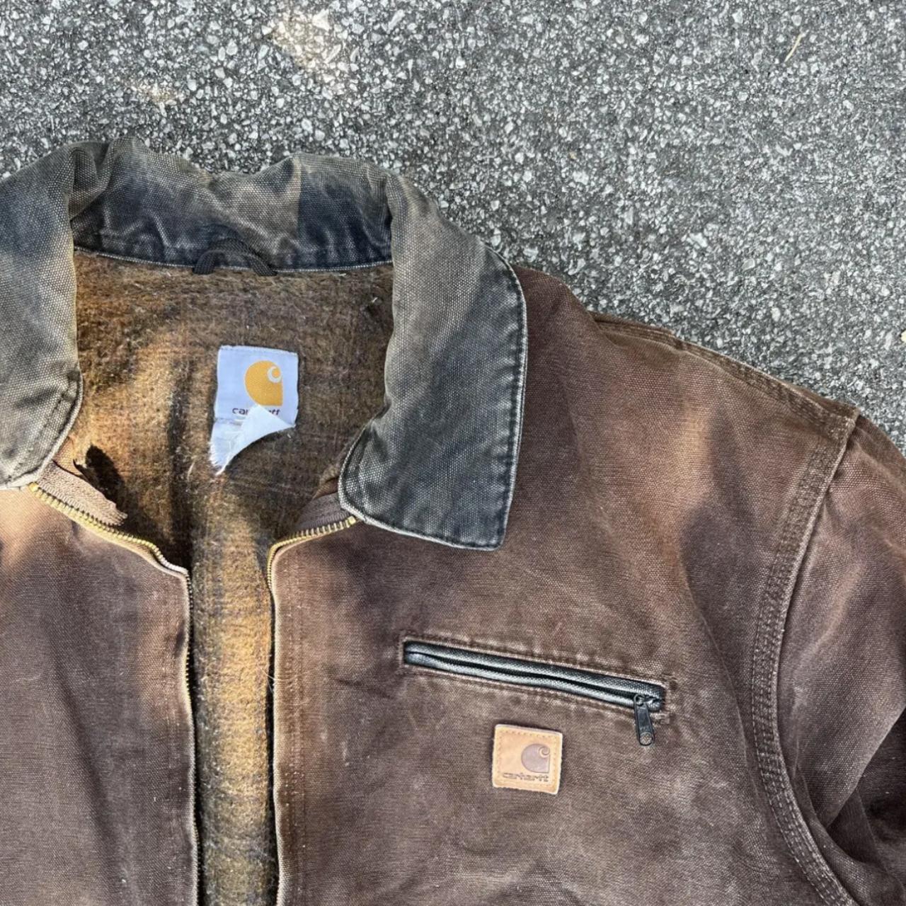 Vintage Carhartt Detroit J97 DKB SIZE M - Depop