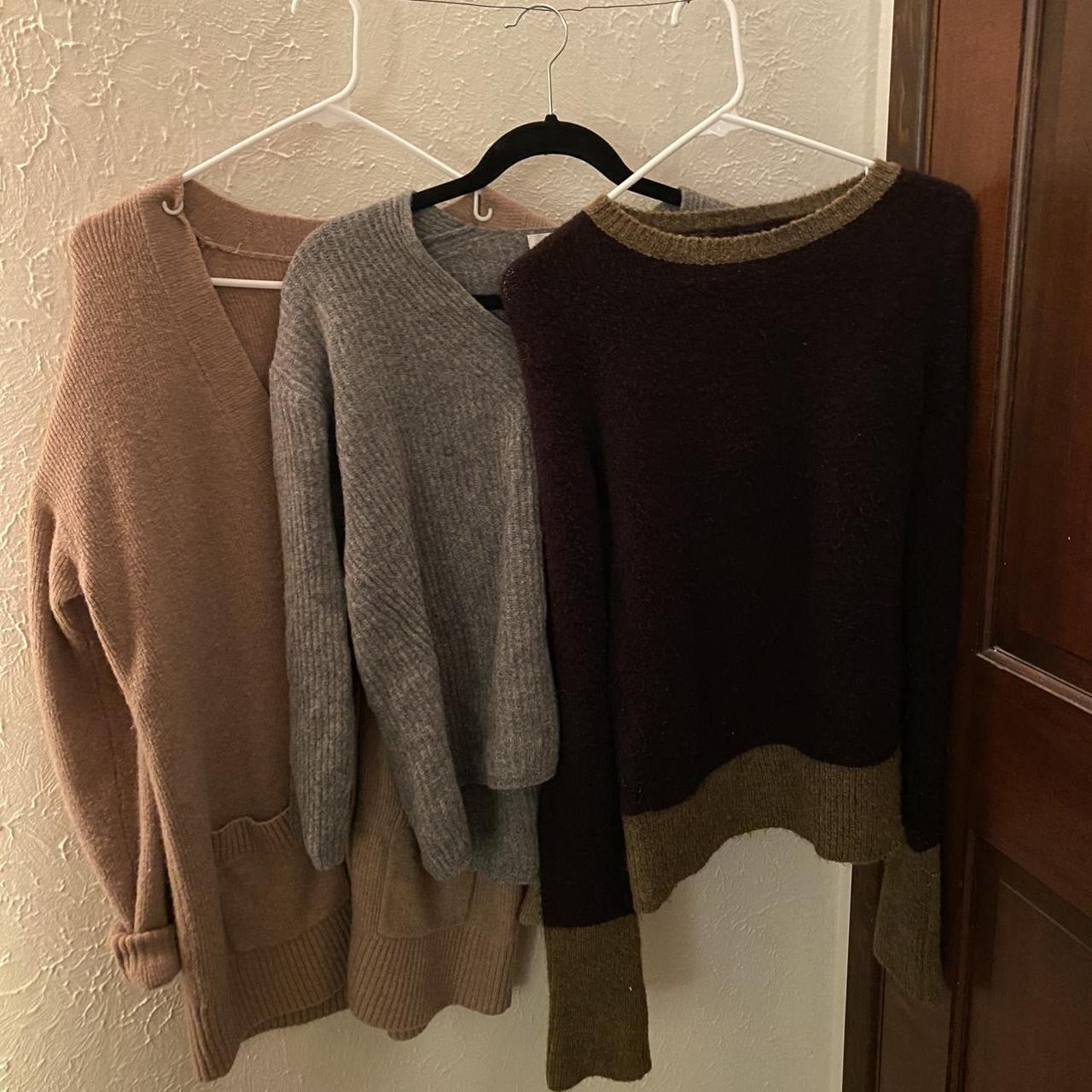 - high quality sweater bundle - j crew long tan... - Depop
