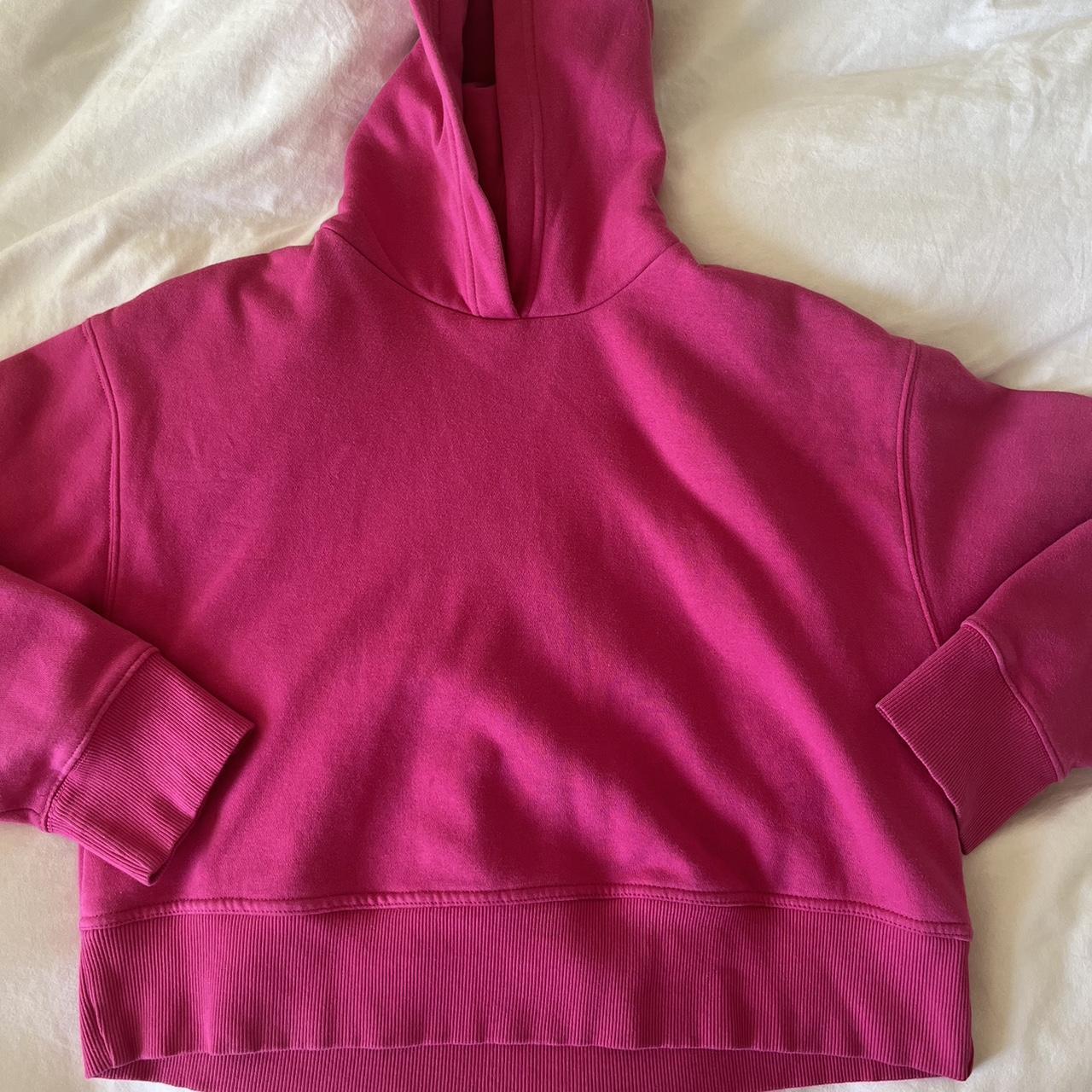 Zara hot pink cropped hoodie Very flattering and... - Depop