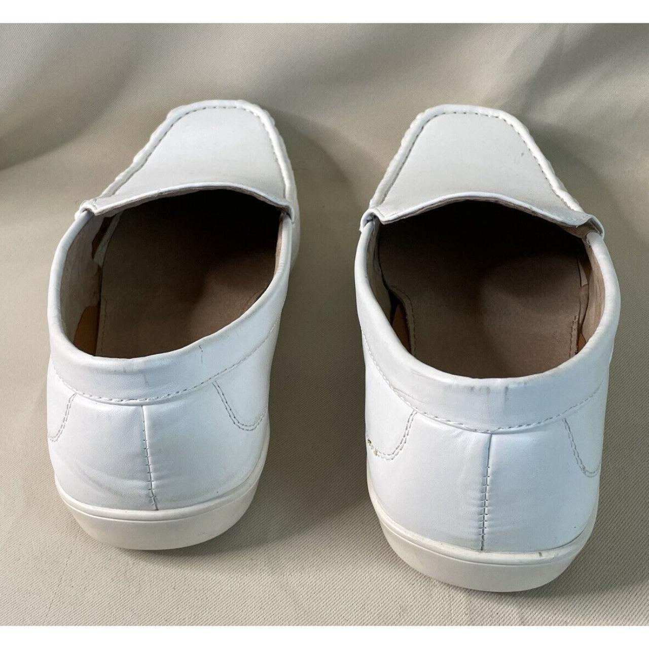 Scans Mens White Leather Slip On Driving Shoes... - Depop