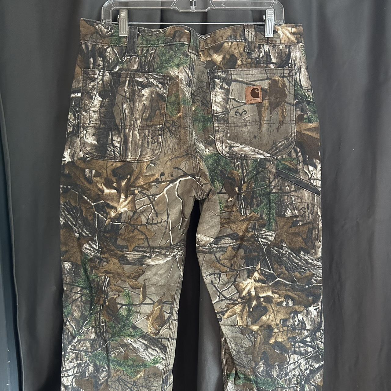 Men’s 34x30 Realtree Carhartt Pants Worn once super... - Depop