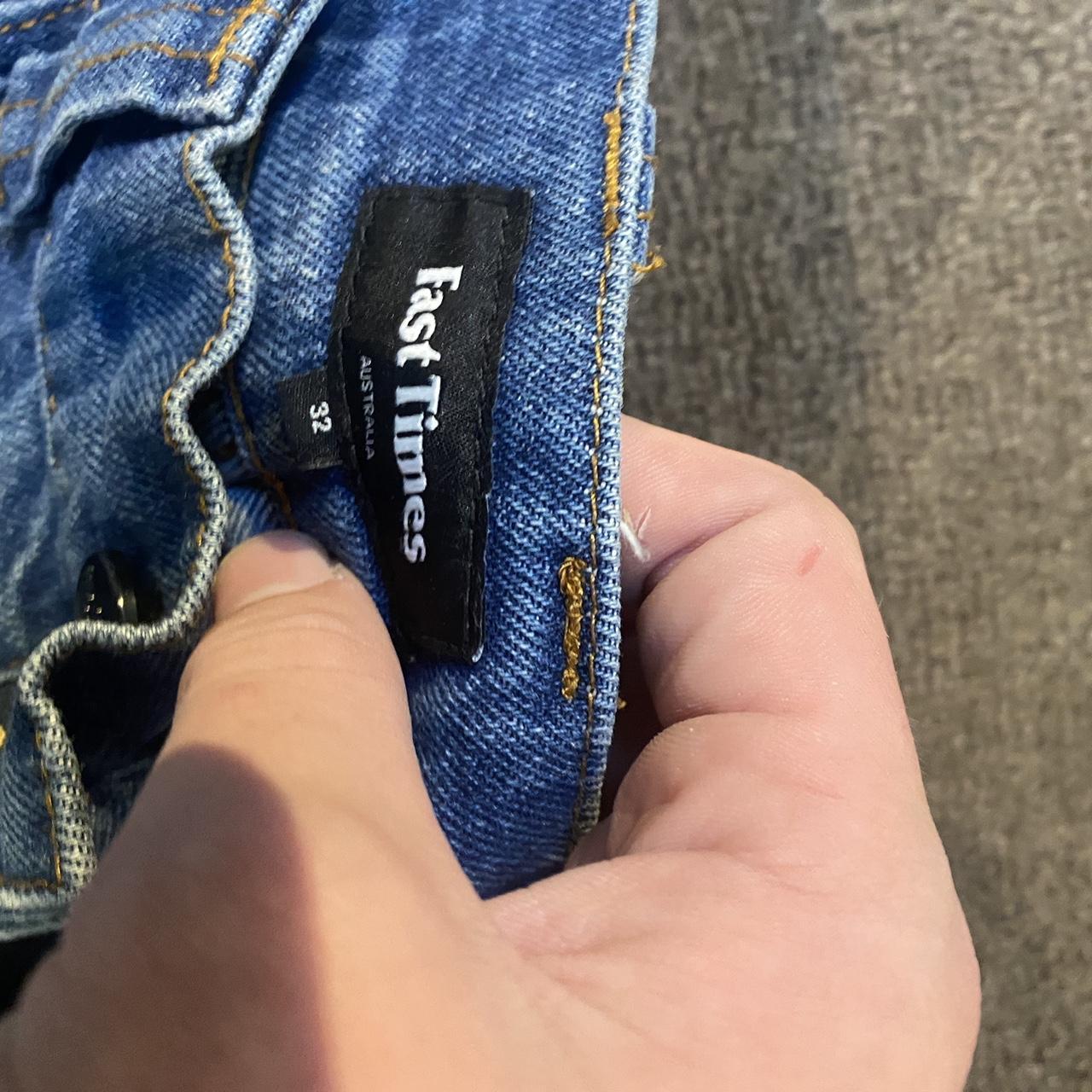 fast times jeans colour blue. fit baggy - Depop