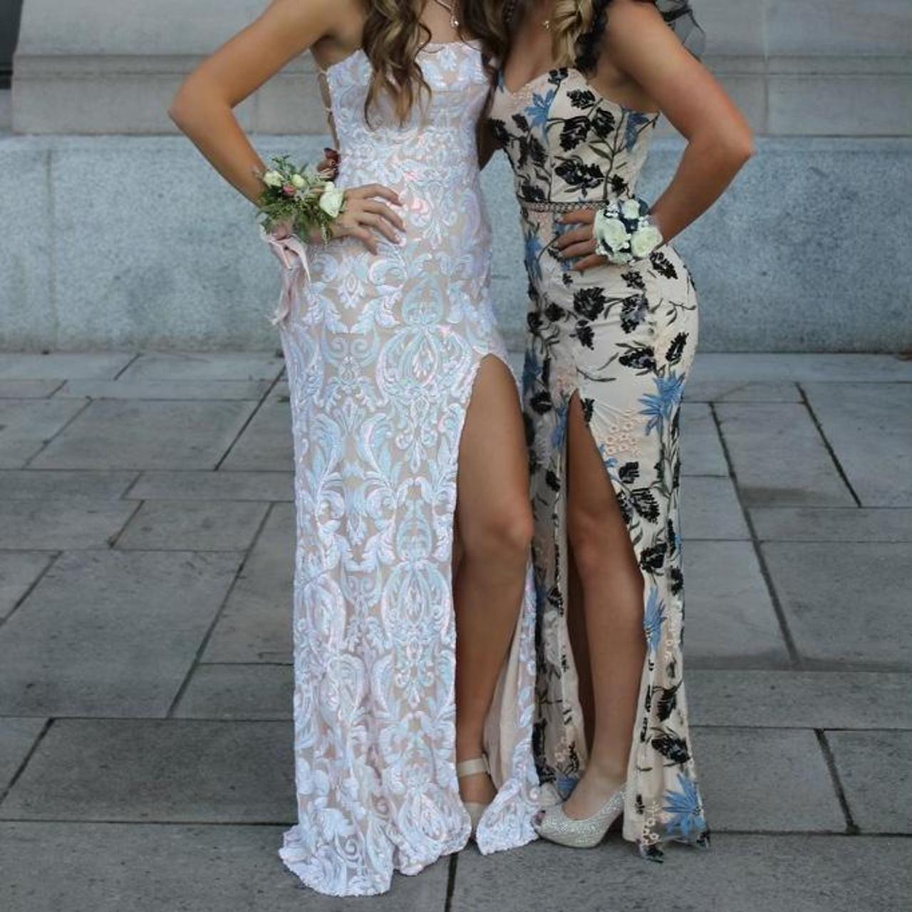 Pearl Color Prom Dress | Depop