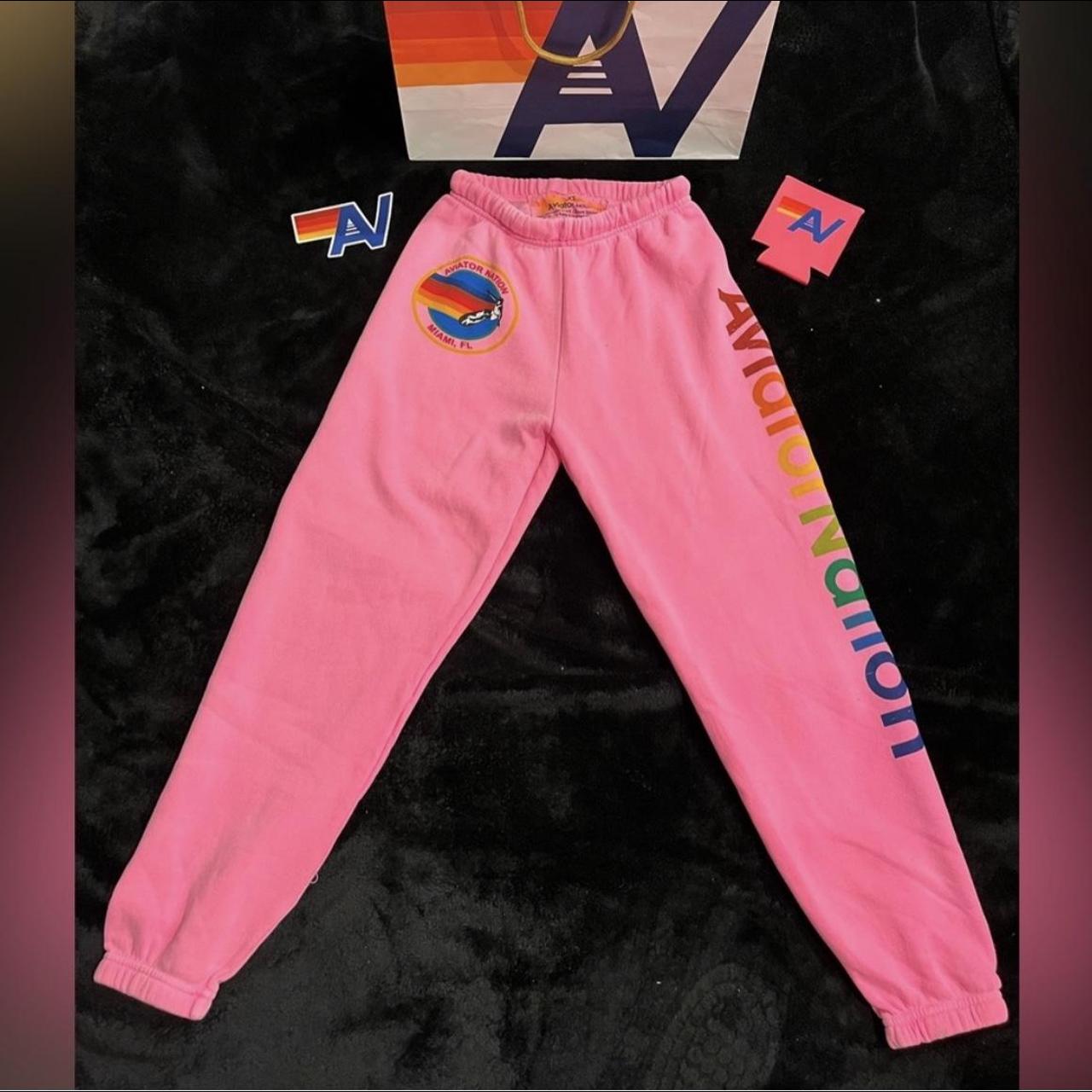 Aviator Nation Pink Sweatpants Size XS New with tag... - Depop