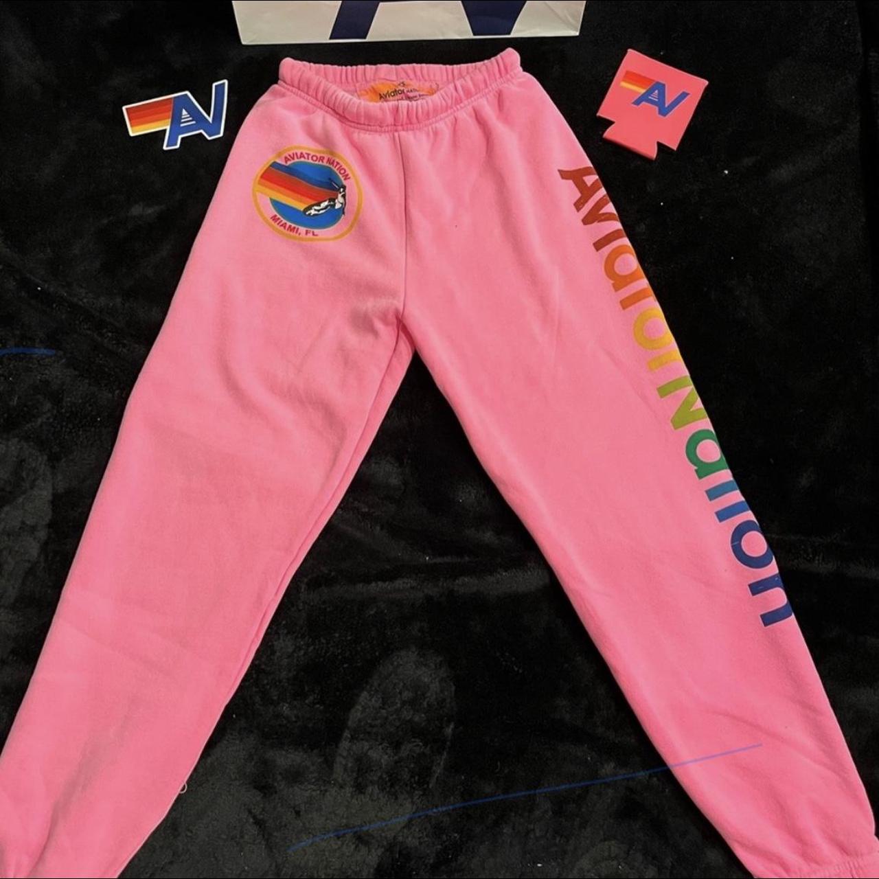 Aviator Nation Pink Sweatpants Size XS New with tag... - Depop