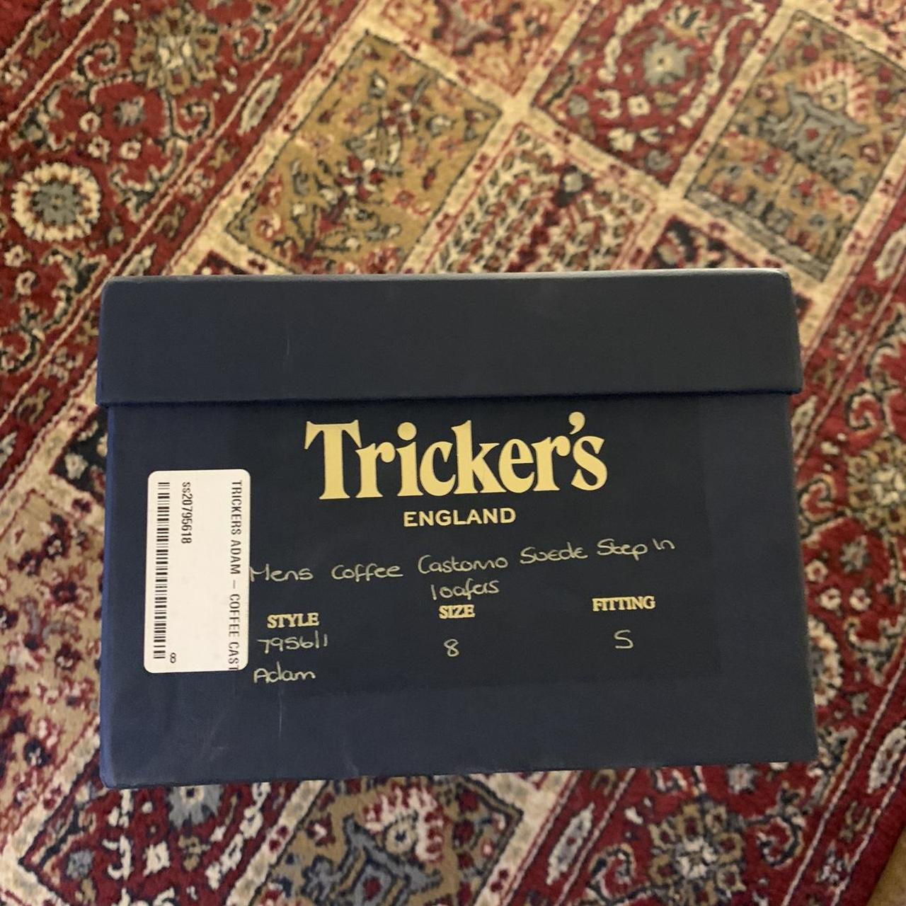 Trickers England Suede brown penny loafers Size 8... - Depop