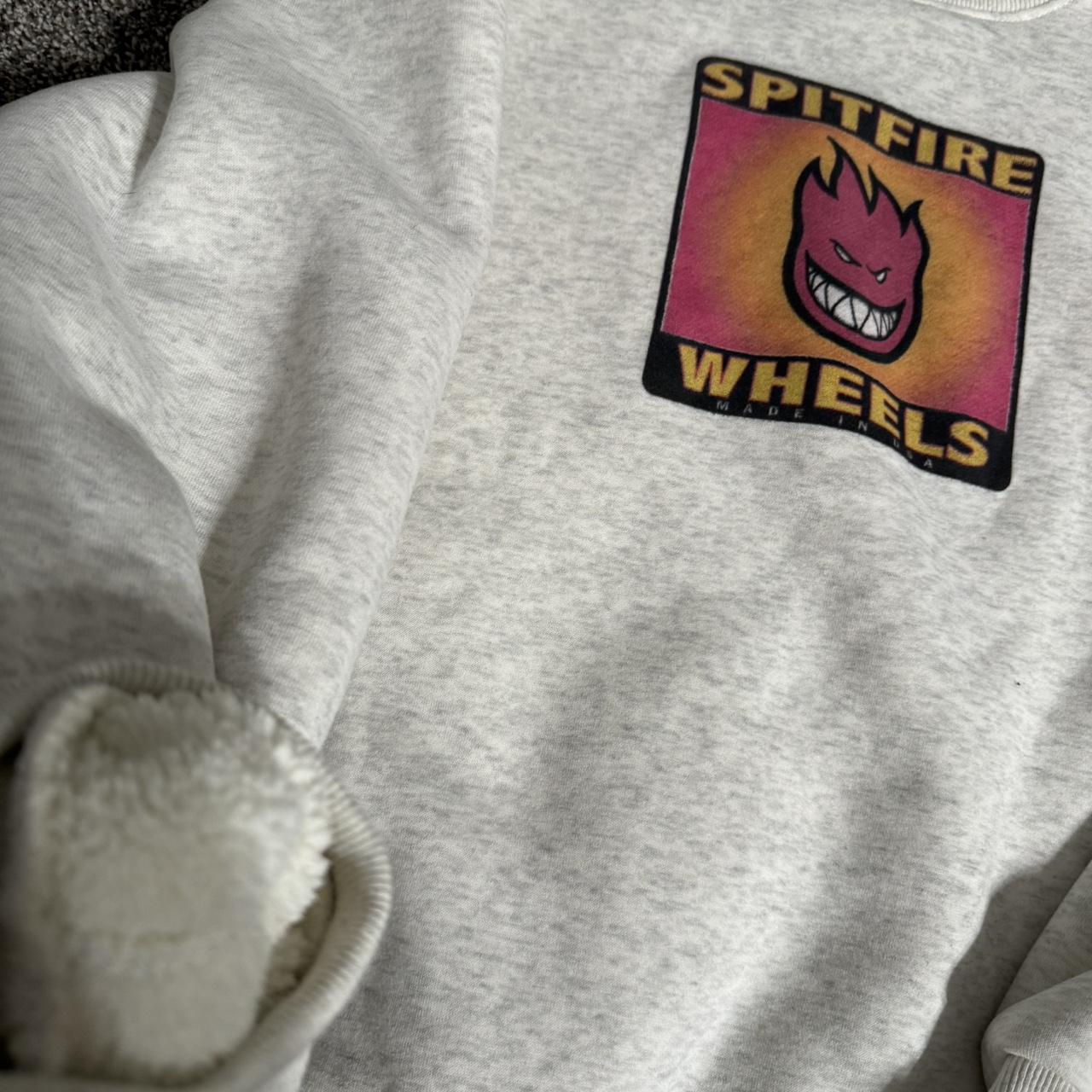 ‼️‼️RARE‼️‼️ 90’s Vintage Grey Spitfire crewneck FULLY... - Depop