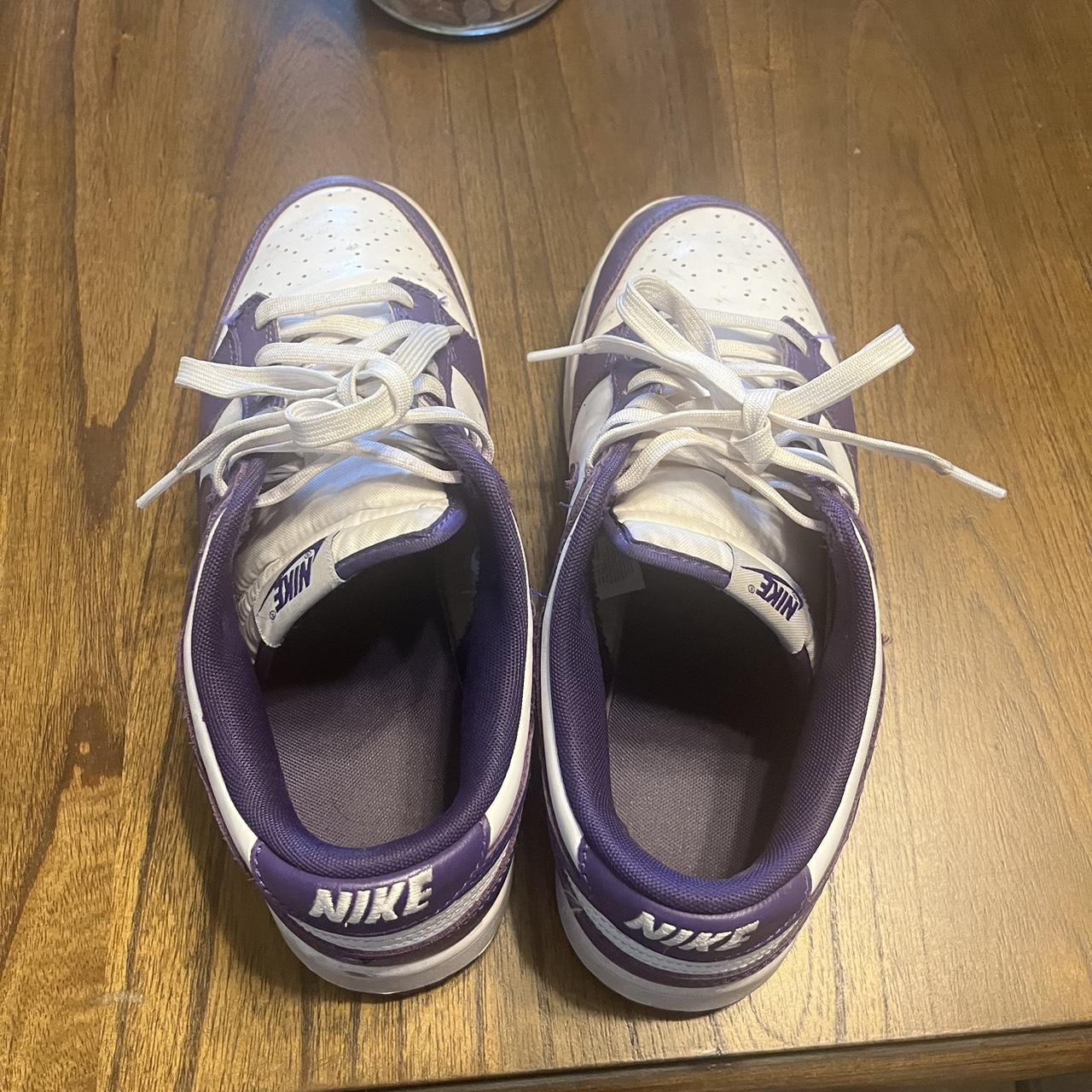 purple dunks size 10.5. been worn a bit sitting in... - Depop