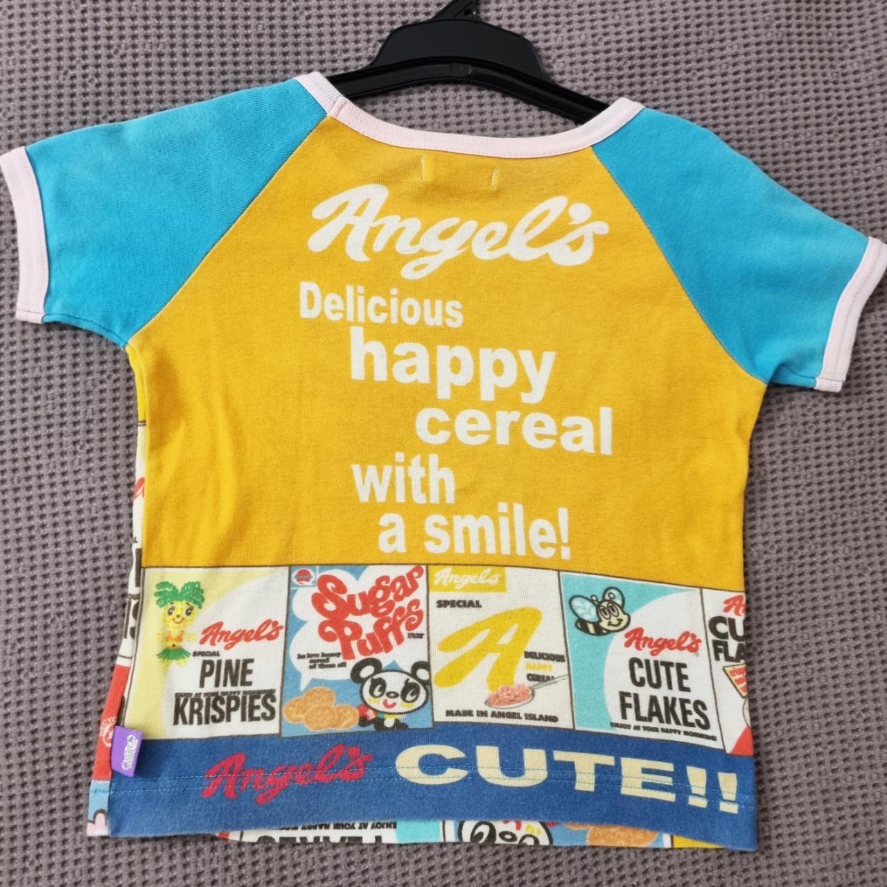 retro Angel Blue baby tee ☆☆ Looks to fit an... - Depop