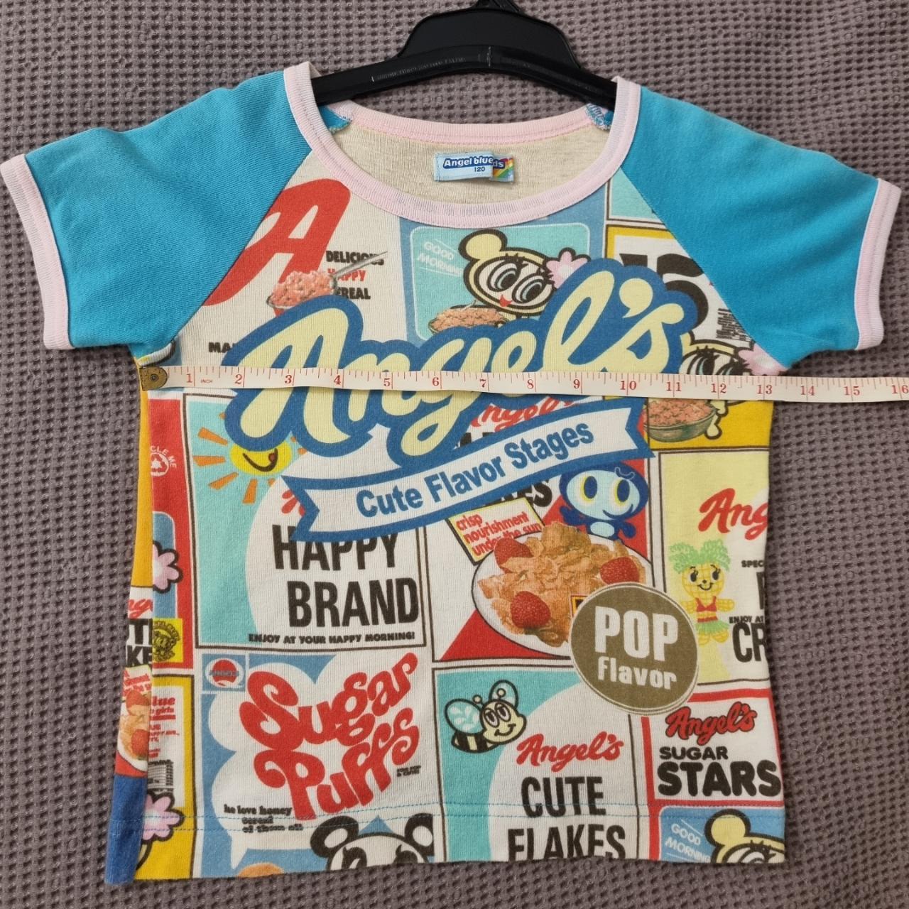 retro Angel Blue baby tee ☆☆ Looks to fit an... - Depop