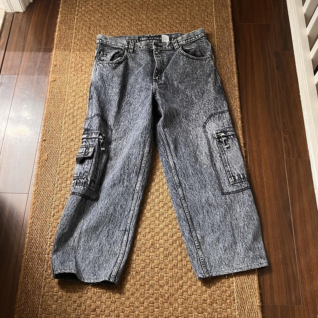 90s ICE Pole Jeans. 38 x 30. Fade is crazy. - Depop