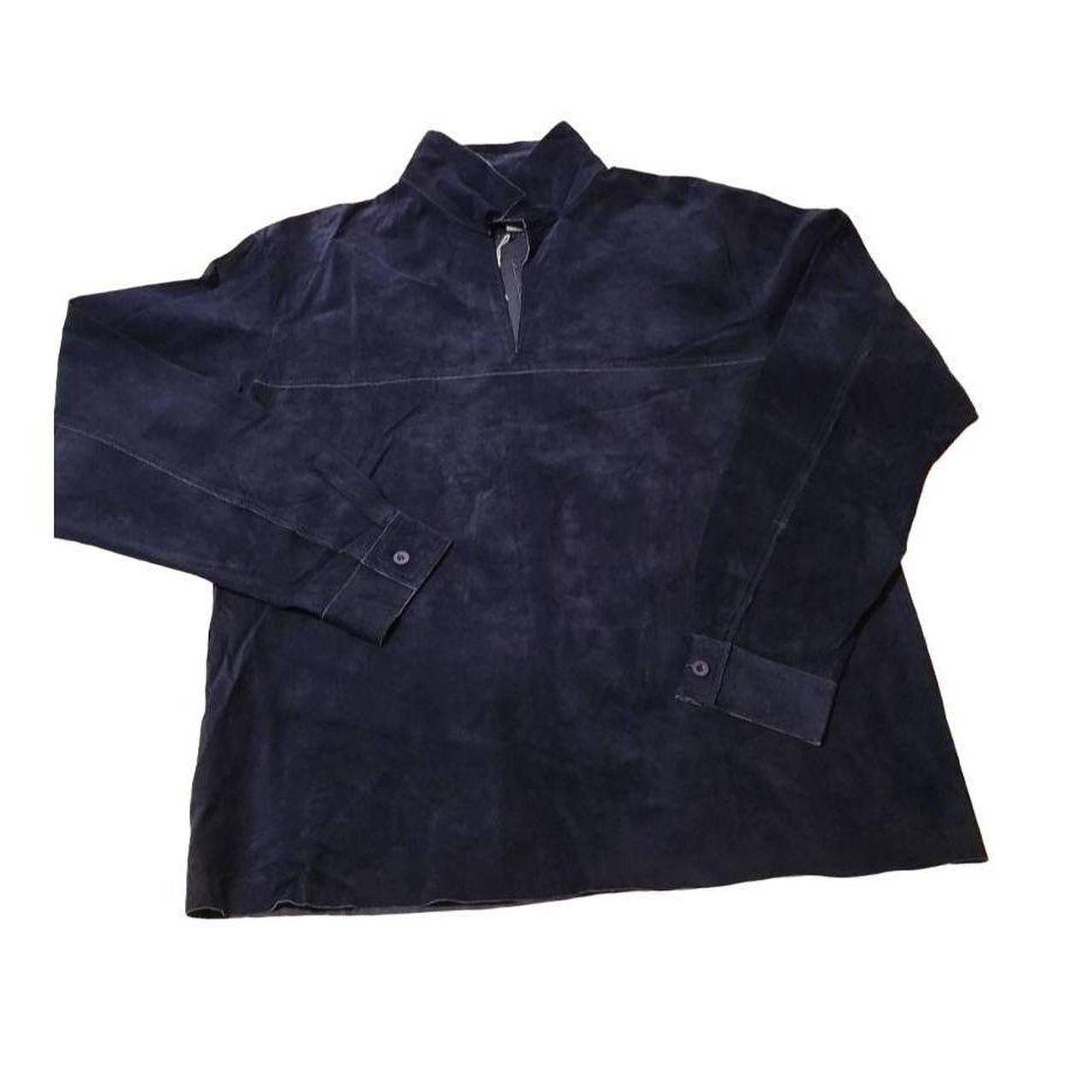 Men v- neck long sleeve popover polo true navy... - Depop