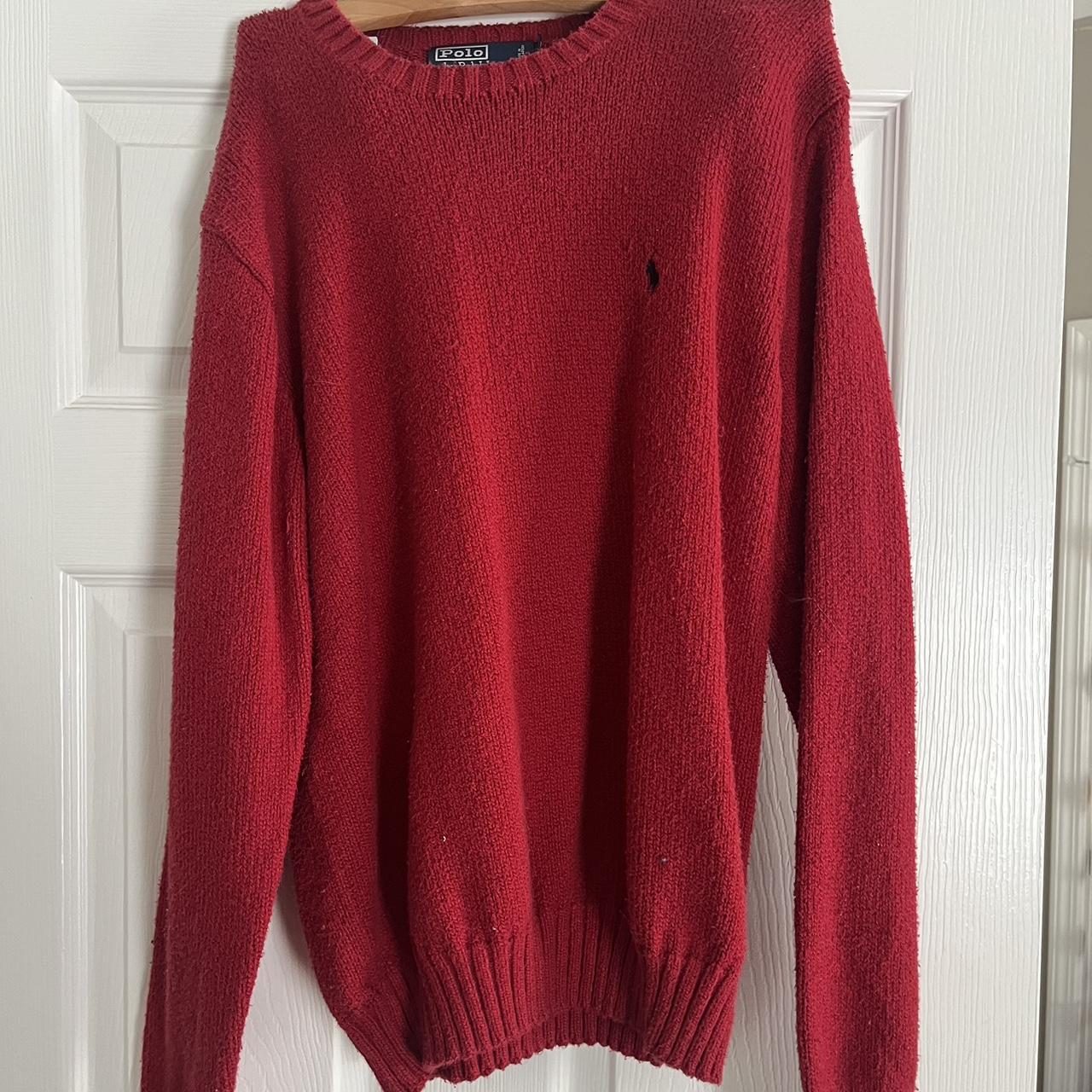 Red Polo sweater - Depop