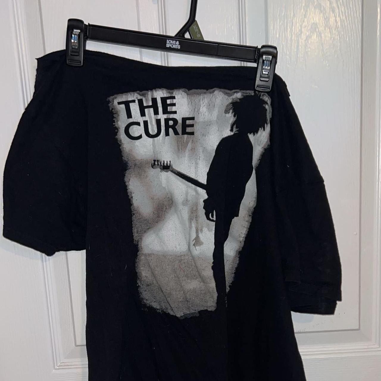 XL The Cure off shoulder band tee lightly worn | Depop