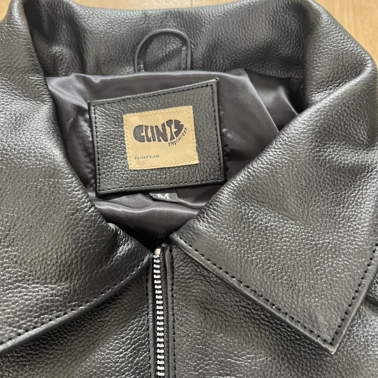 clints inc leather jacket size m - Depop