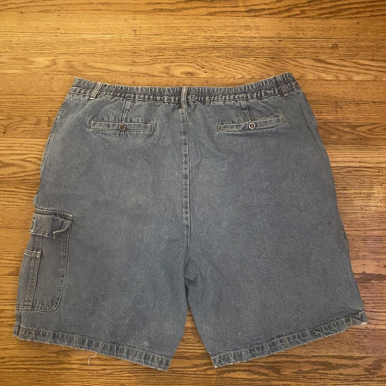 Very nice and baggy washed light blue jorts with... - Depop