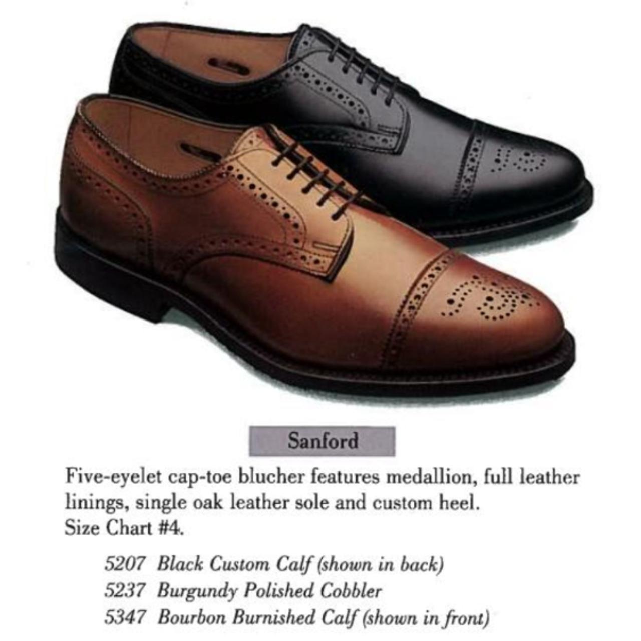 Vintage Allen Edmonds Dress Shoes Men's 10.5D Black... | Depop