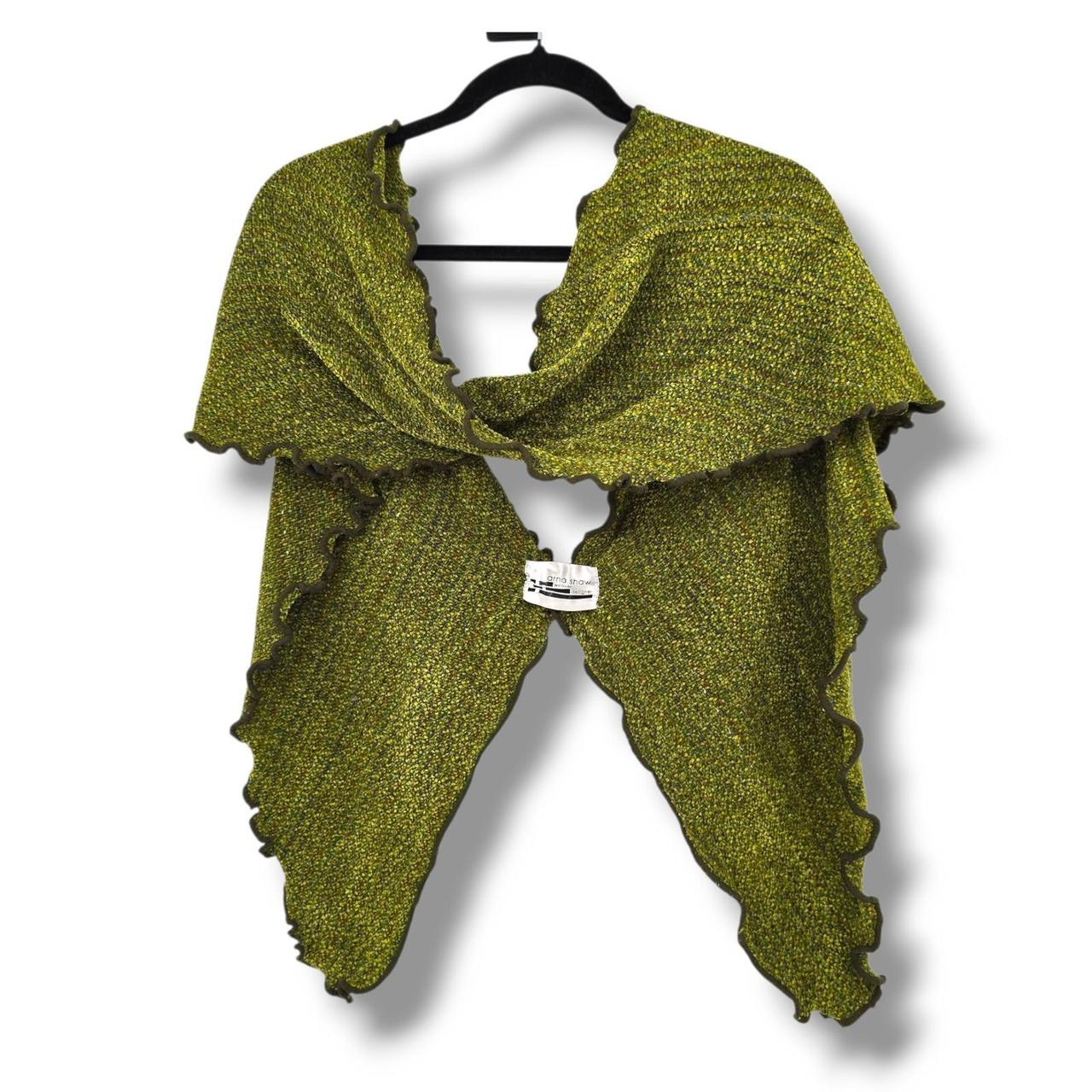 Vintage Arna Shaw Weaver Shrug Art Bolero Ruffle... | Depop