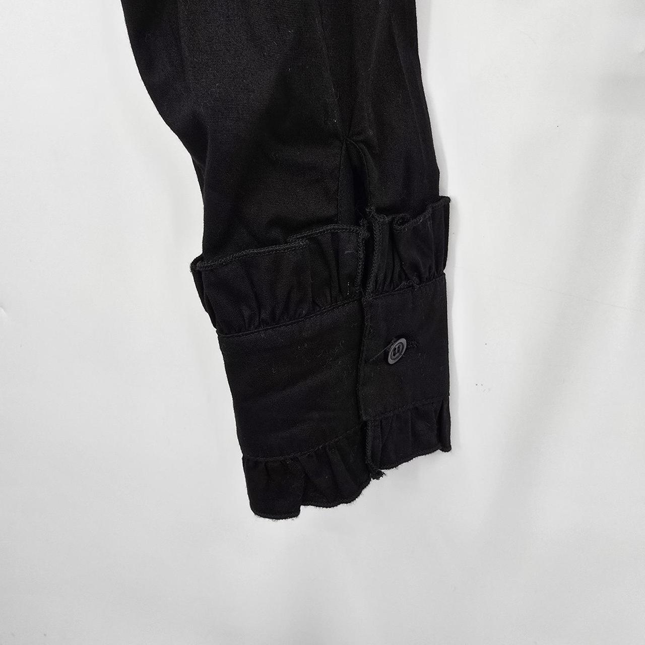 Susie Rose Black Ruffled Neck Tie Waist Long Sleeve... | Depop