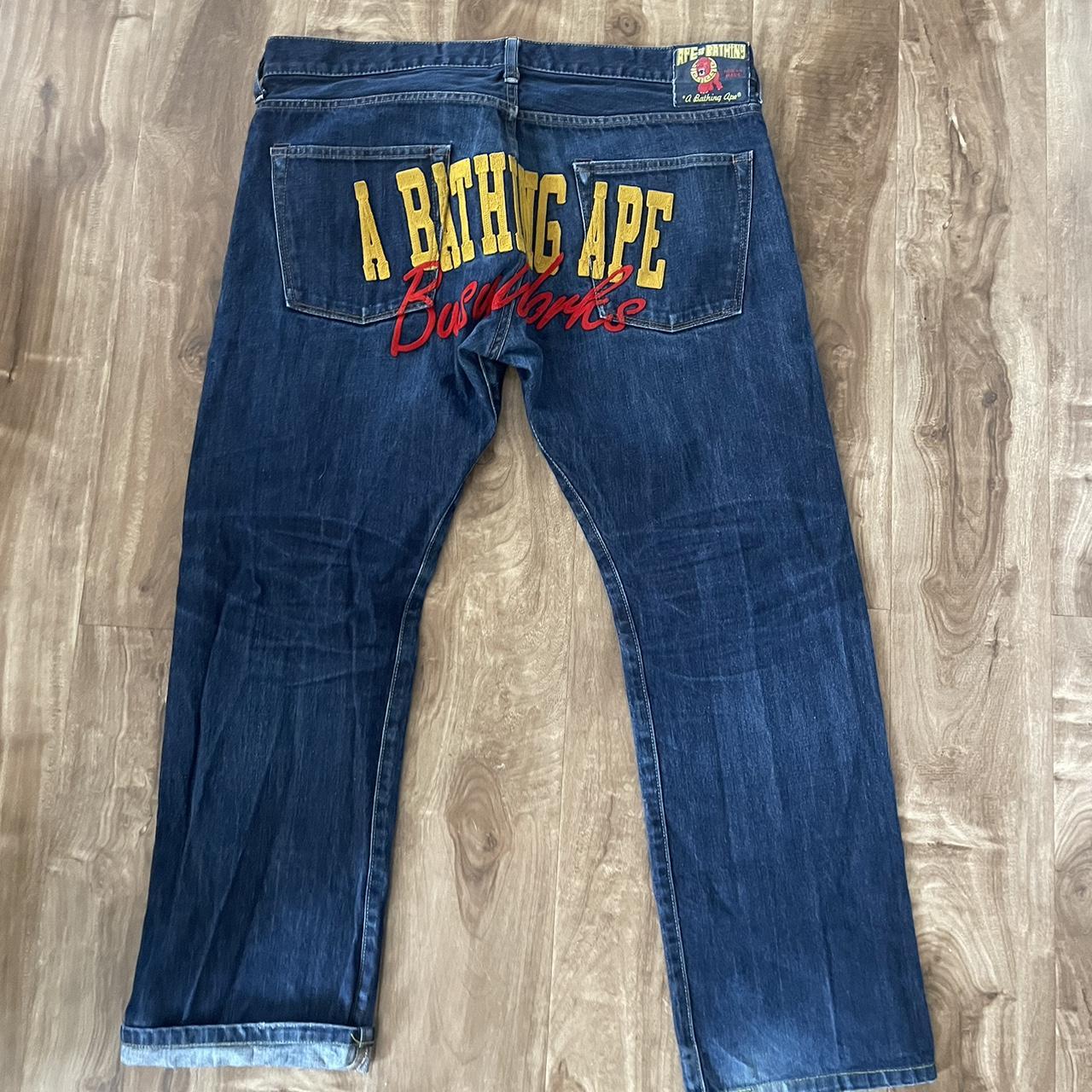 Bathing ape jeans - Depop