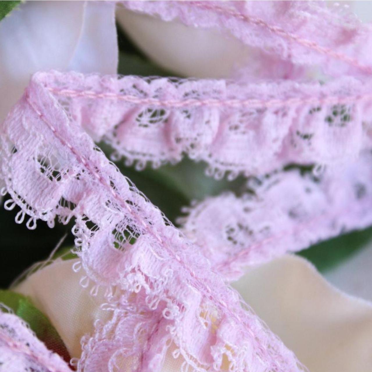 Pretty vintage ruffled Lace Trim in a lavender... - Depop