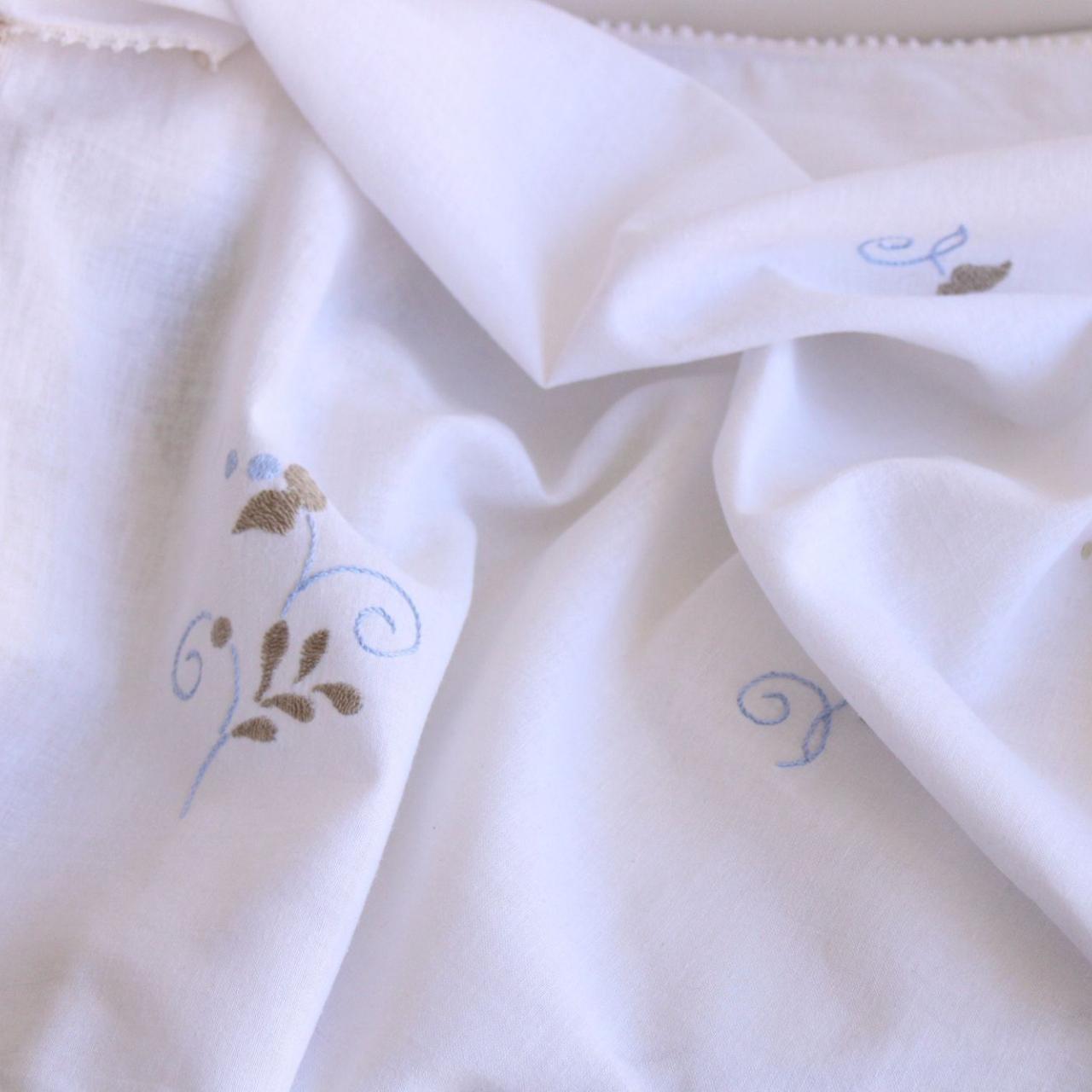 Pretty white square tablecloth in what feels like a... - Depop