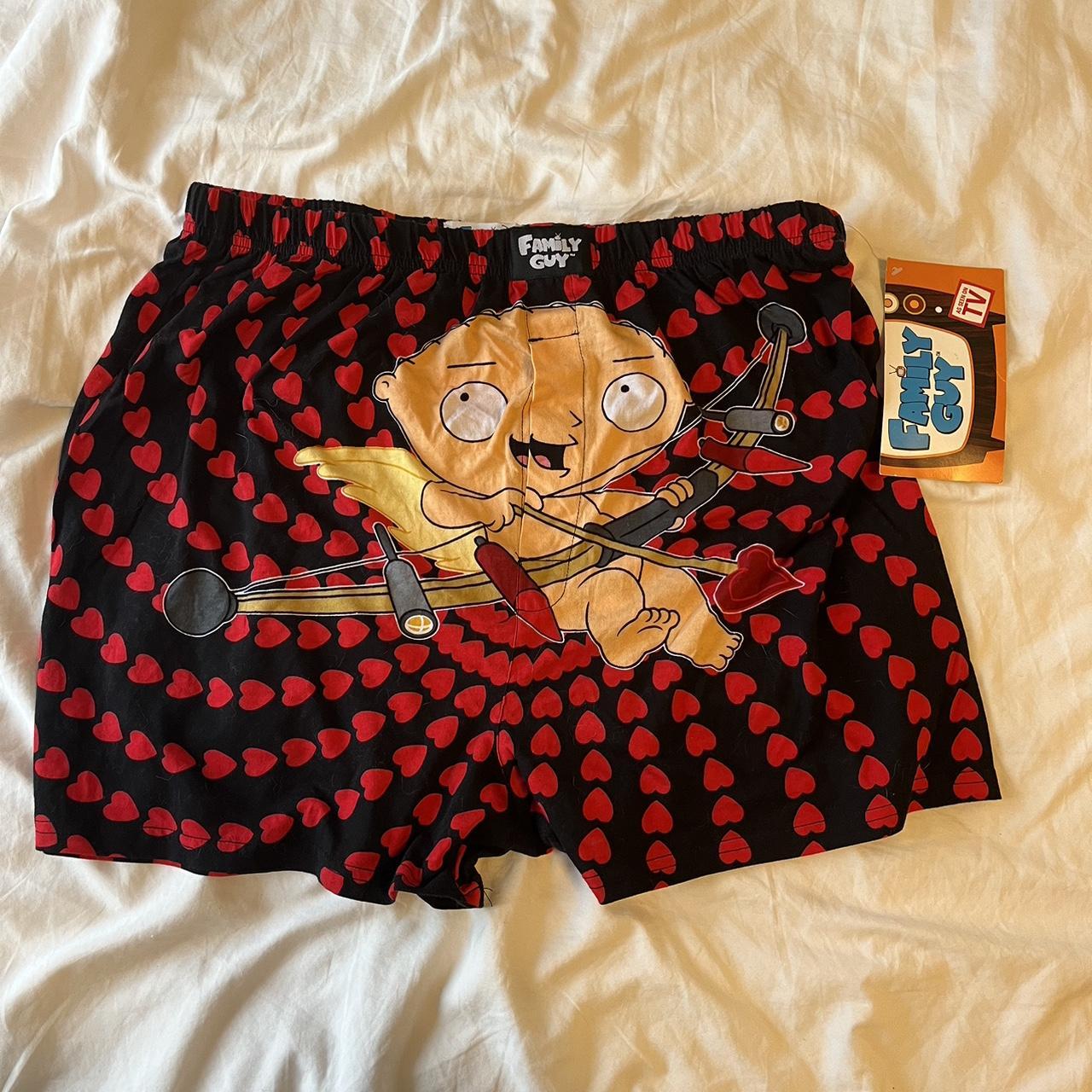 super crazy family guy valentines day boxers!!... - Depop