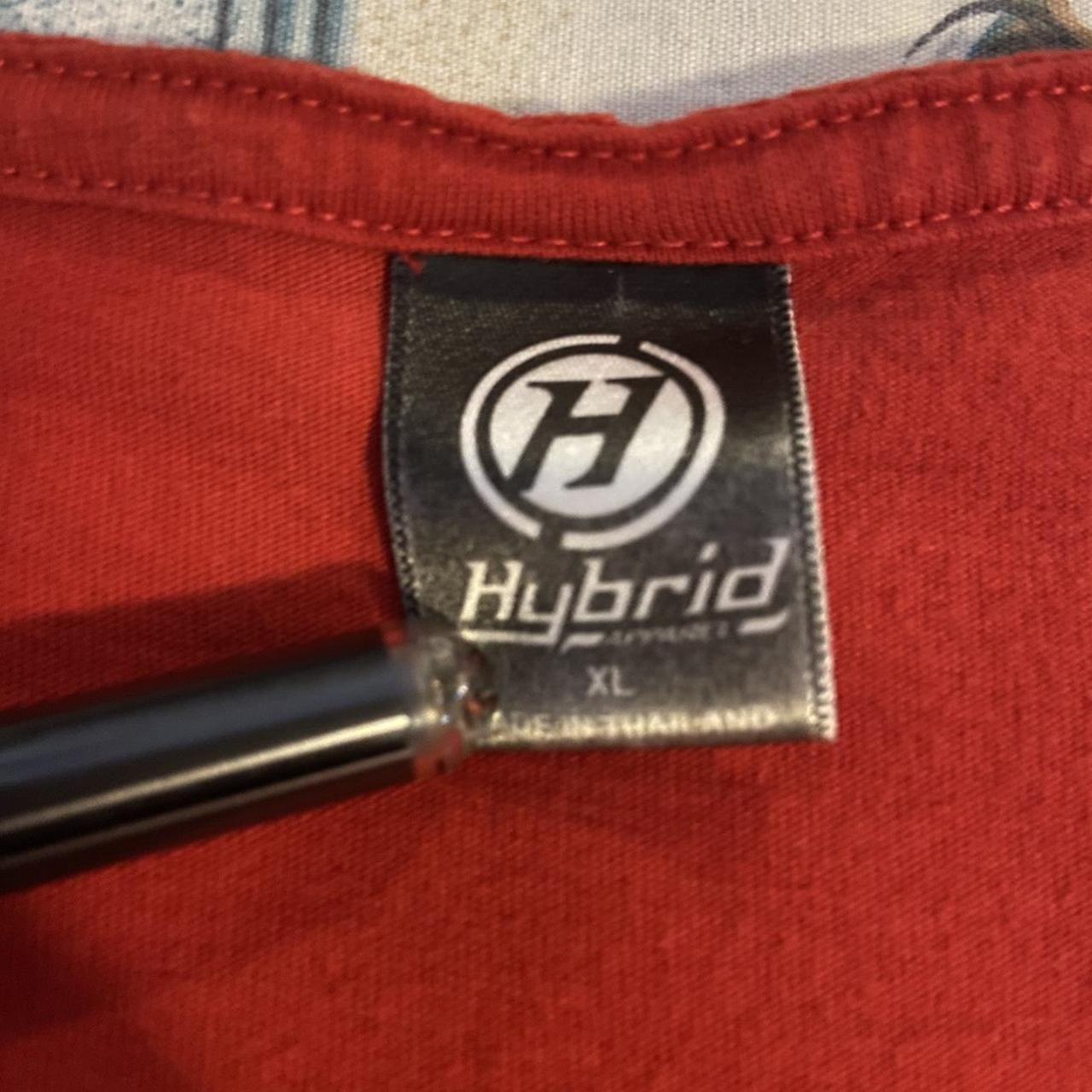 hybrid boys “rock rebel” long sleeve tee red tee w... - Depop