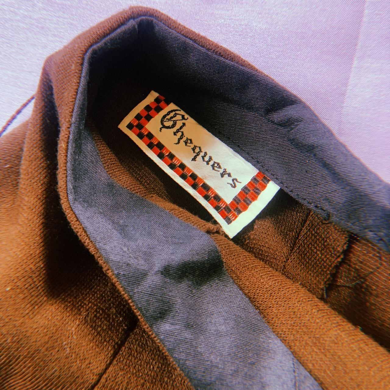 Chequers brown mini circle skirt Adorable vintage... - Depop