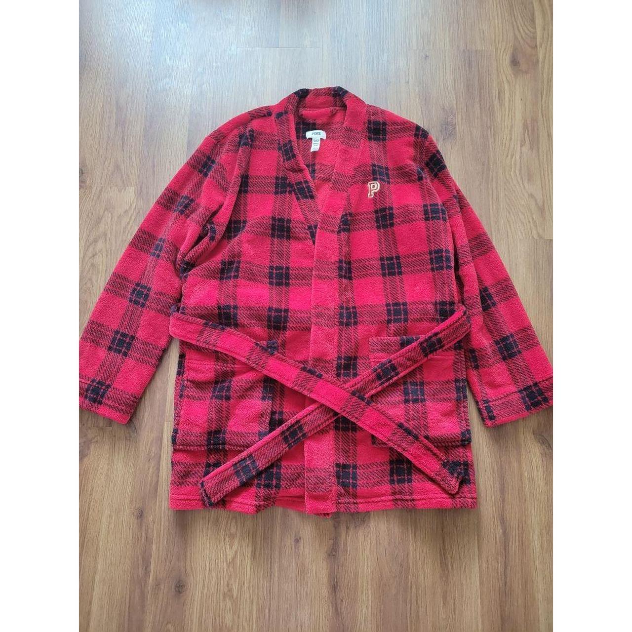 Women's Red and Black Robe | Depop